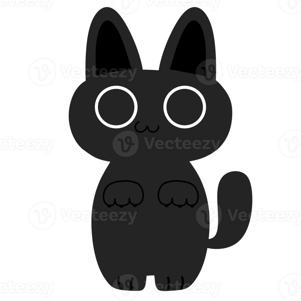 negro gato Víspera de Todos los Santos monstruo linda dibujos animados ... negro gato Víspera de Todos los Santos monstruo linda dibujos animados ...