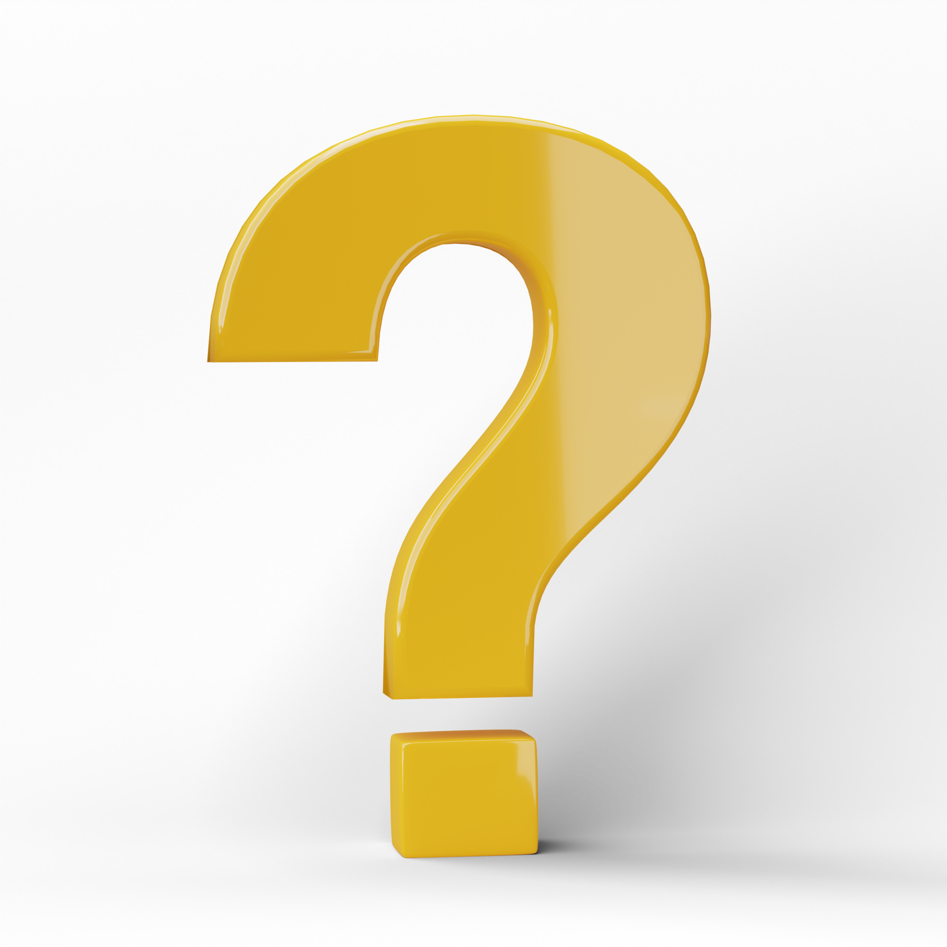 3d Question Mark Icon Or Ask Faq Answer Solution Isolated On