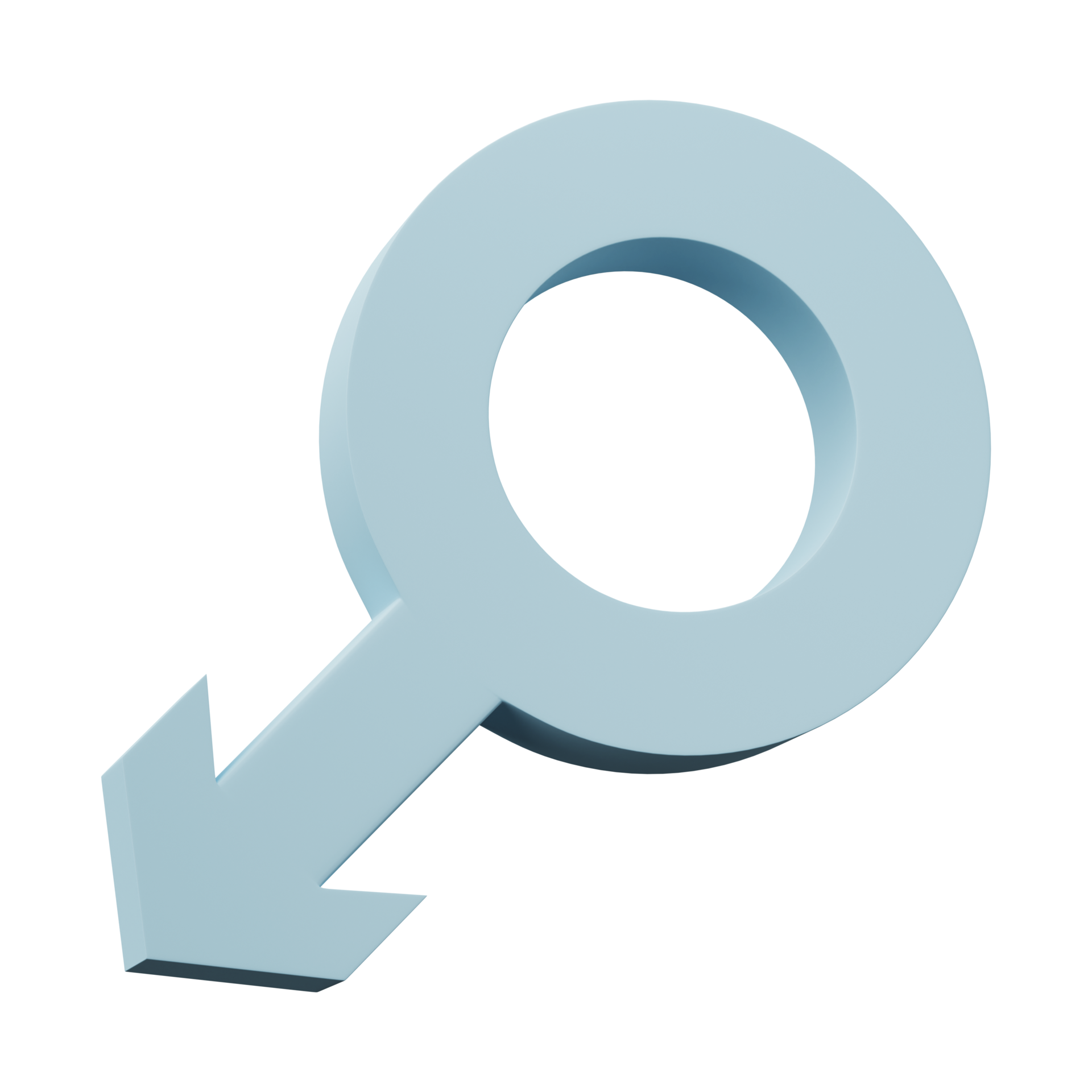 3d Renderização Ilustração Azul Masculino Gênero Sinal Homem Sexo