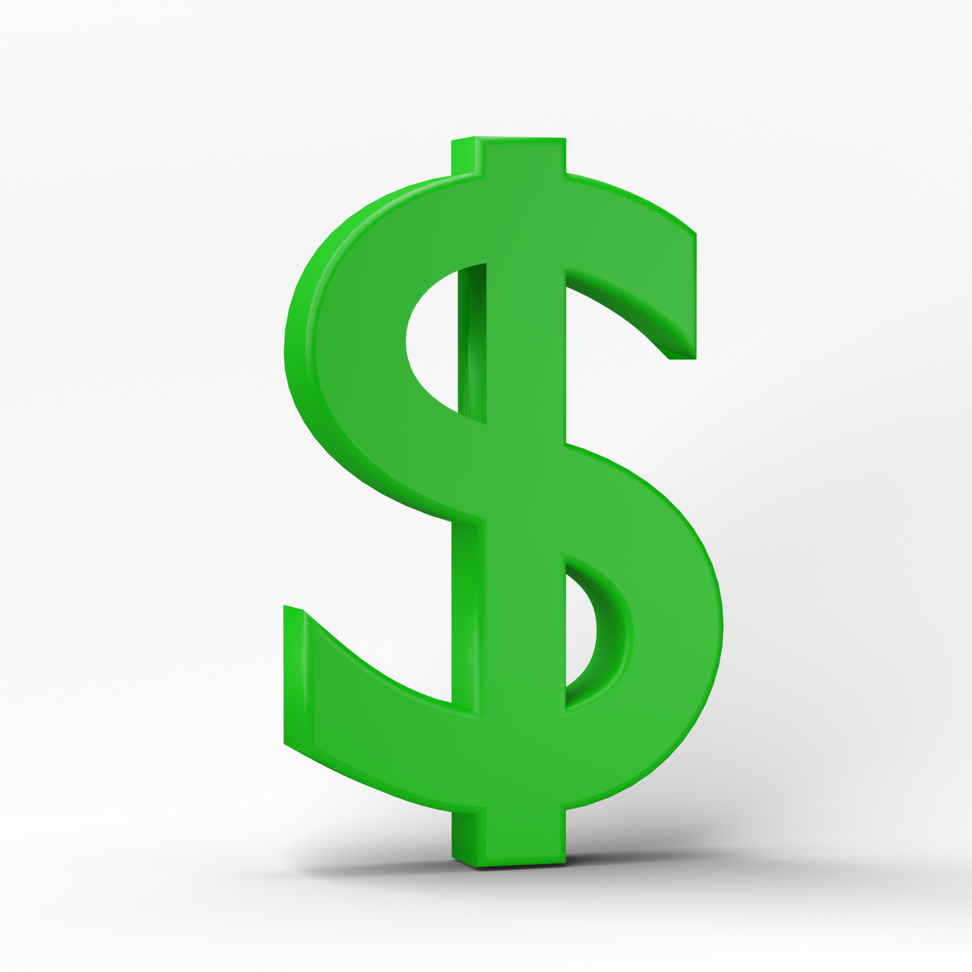 3D Dollar sign isolated on transparent background, png file 27208656 PNG