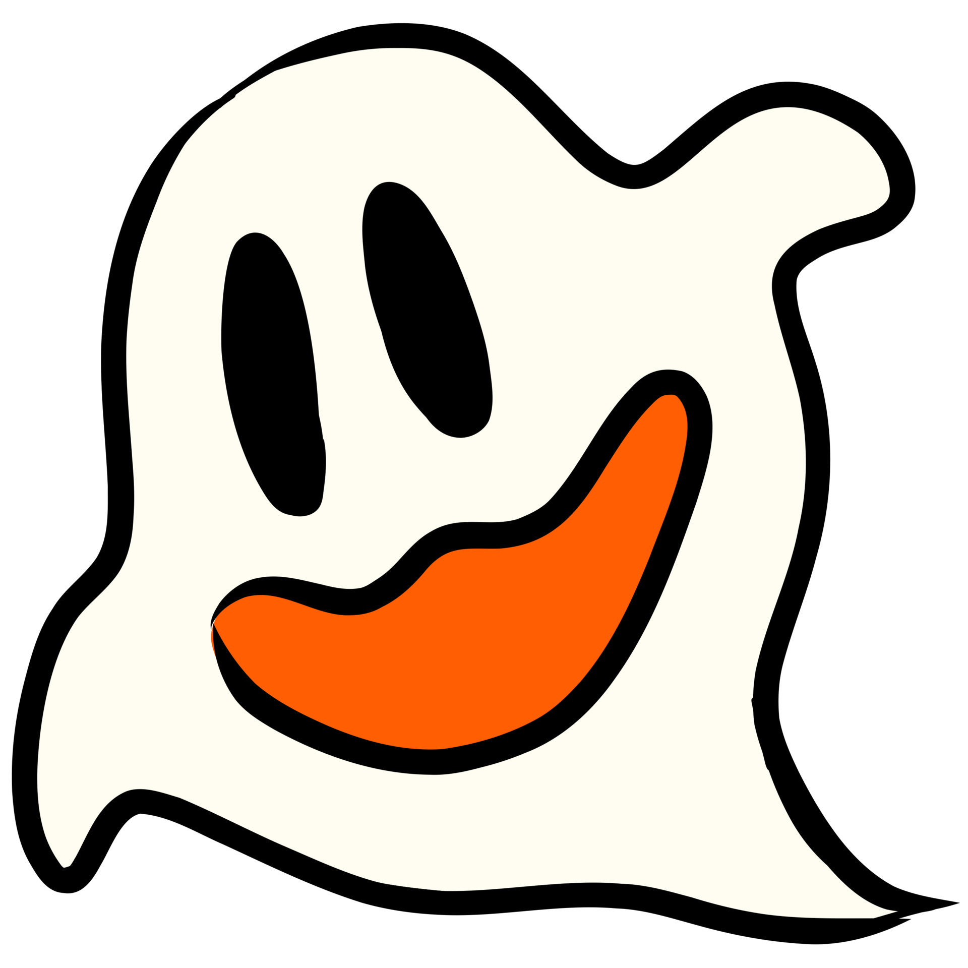 Halloween Ghost Big Mouth Smiling Ghost Flying And Haunting 27209341 Png