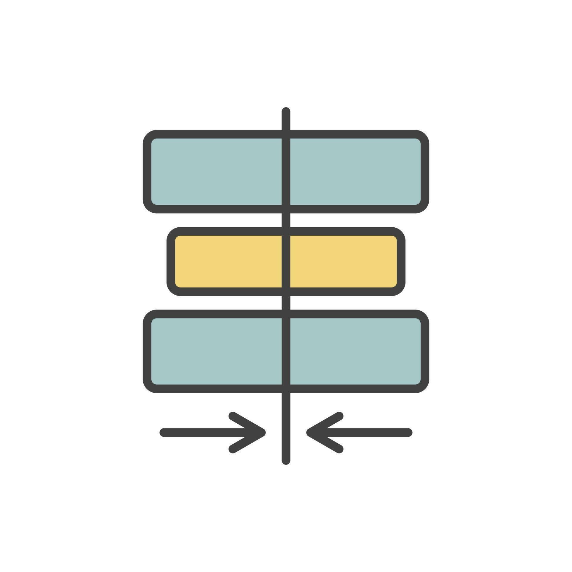 align center icon from signs collection. Thin linear align center, center, alignment outline ...