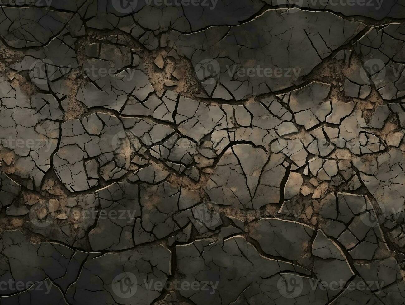 Ground cracks top view earthquake cracking holes ruined land surface ...