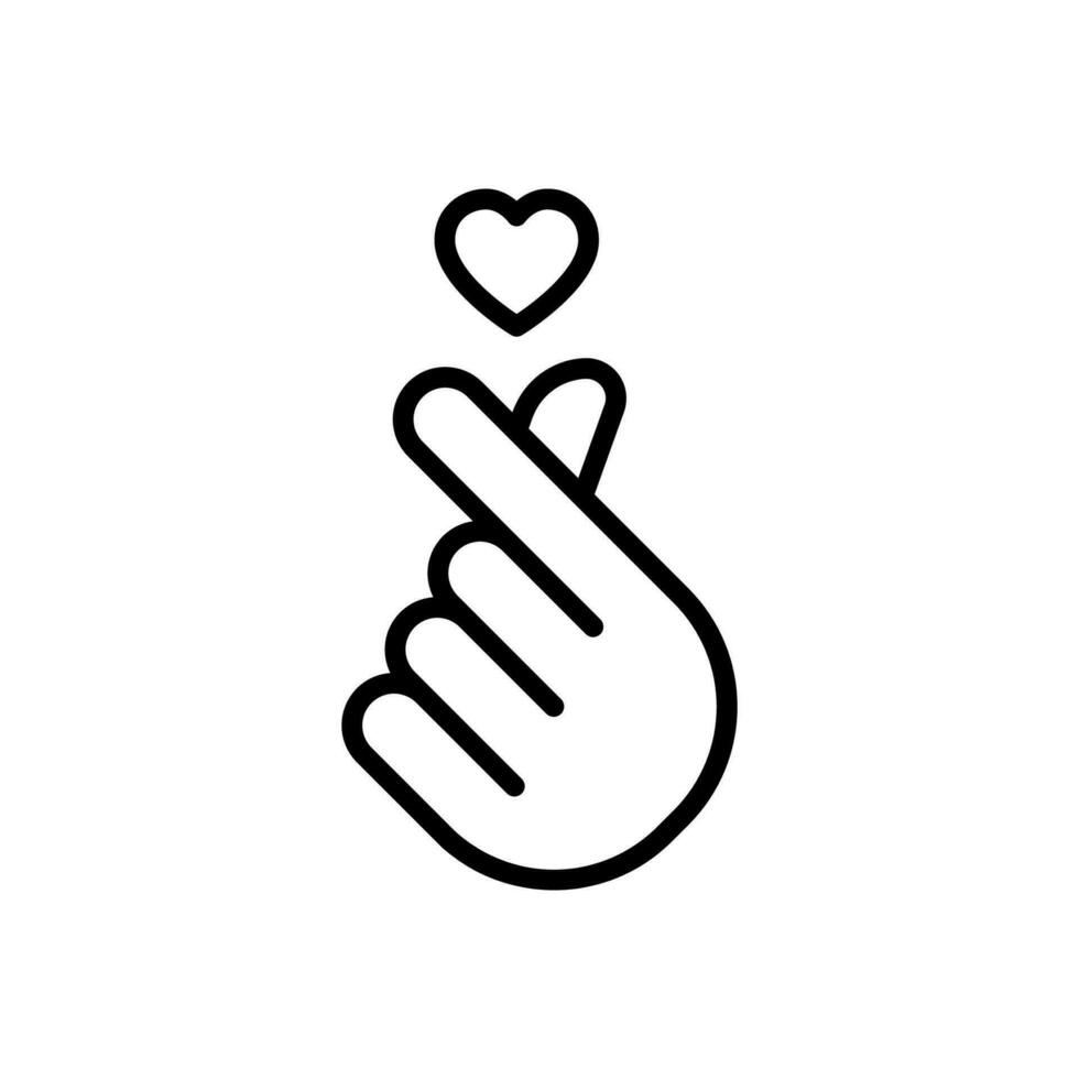 Korean love sign. Korea finger heart vector illustration 27213886 Vector Art at Vecteezy