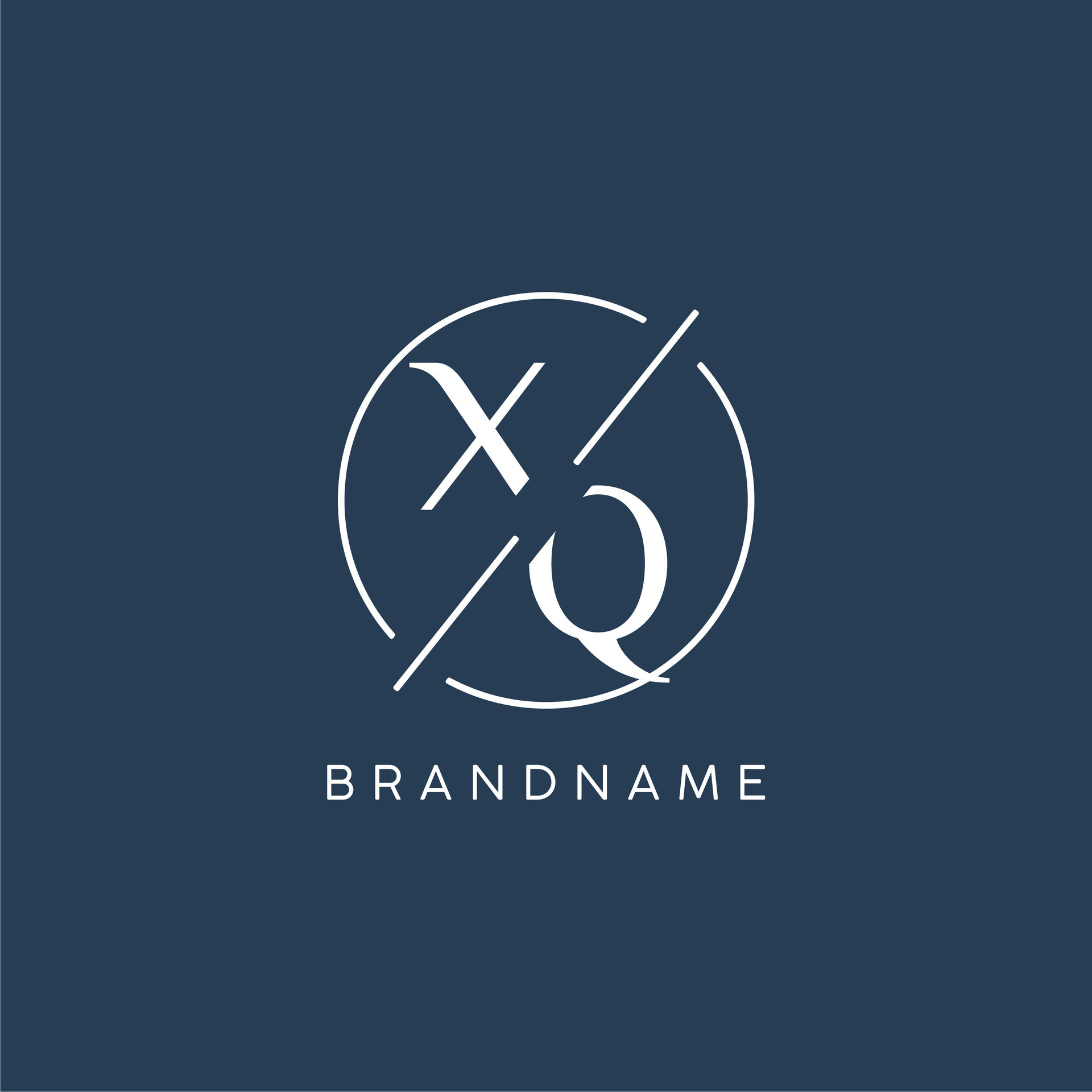 inicial letra xq logo monograma con circulo línea estilo 27219514 Vector en Vecteezy