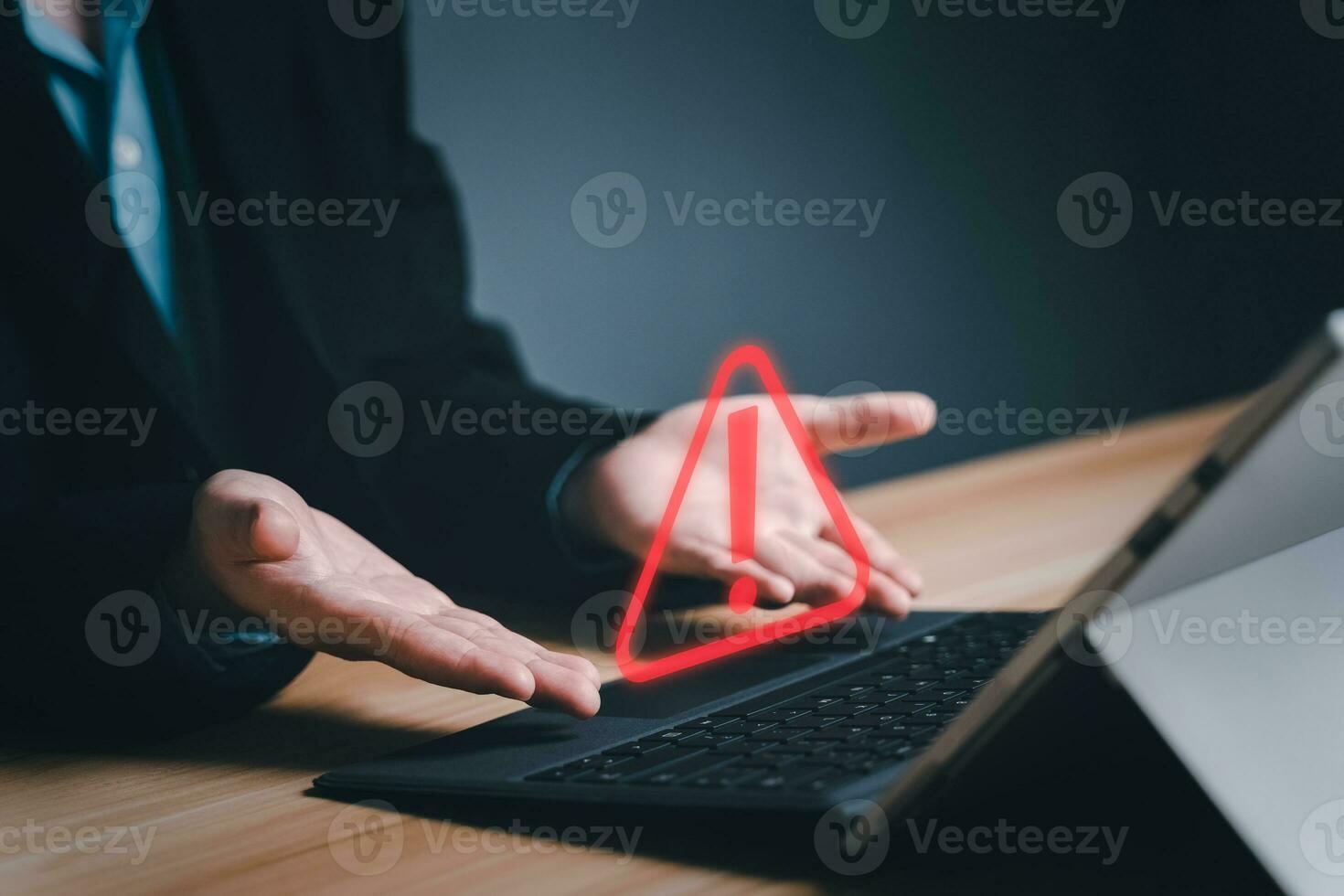 System Hacked Warning Alert Cyber Attack On Computer Network