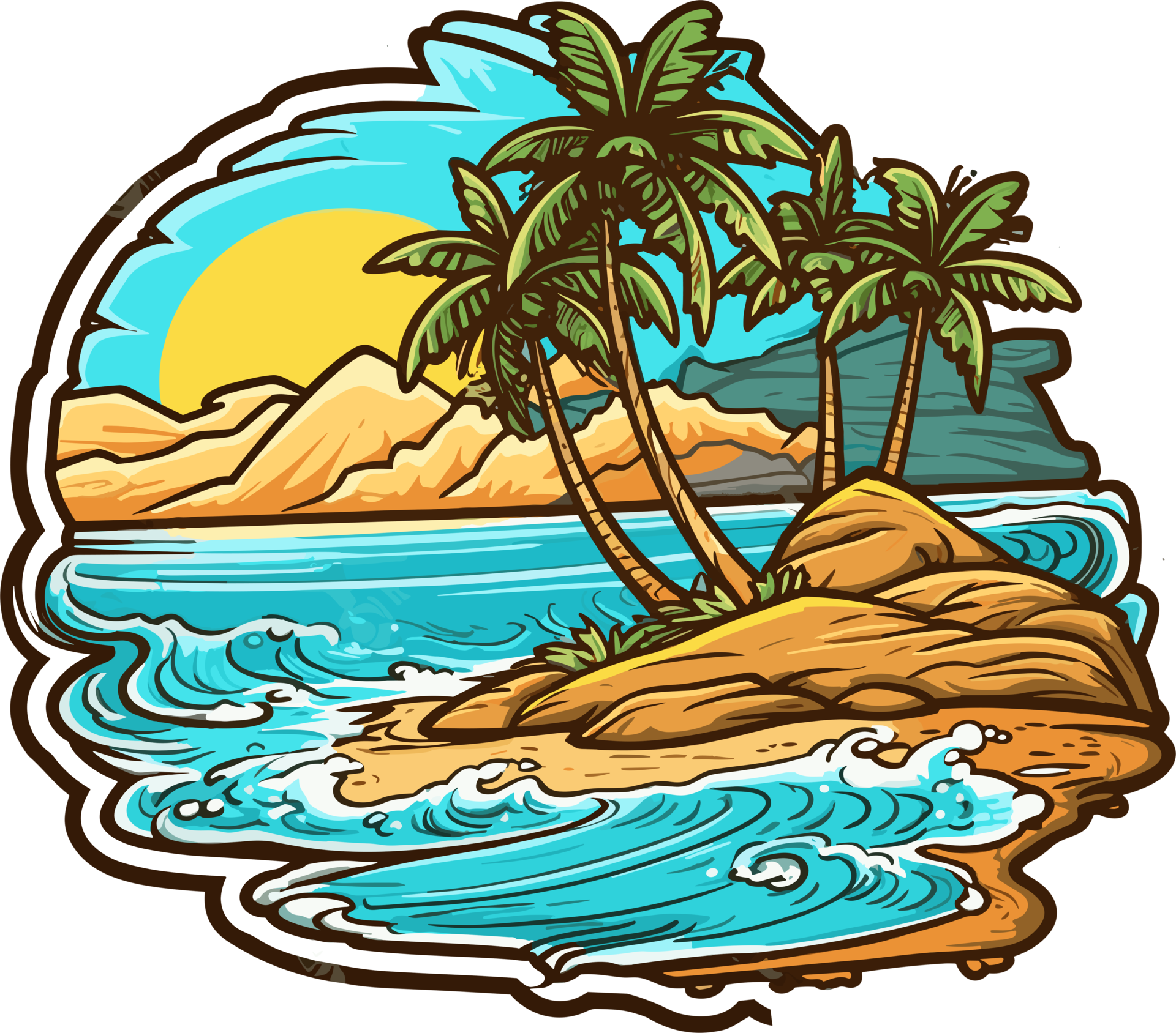 Enjoy The Summer T Shirt Retro Summer T Shirt Designs Ai Generative