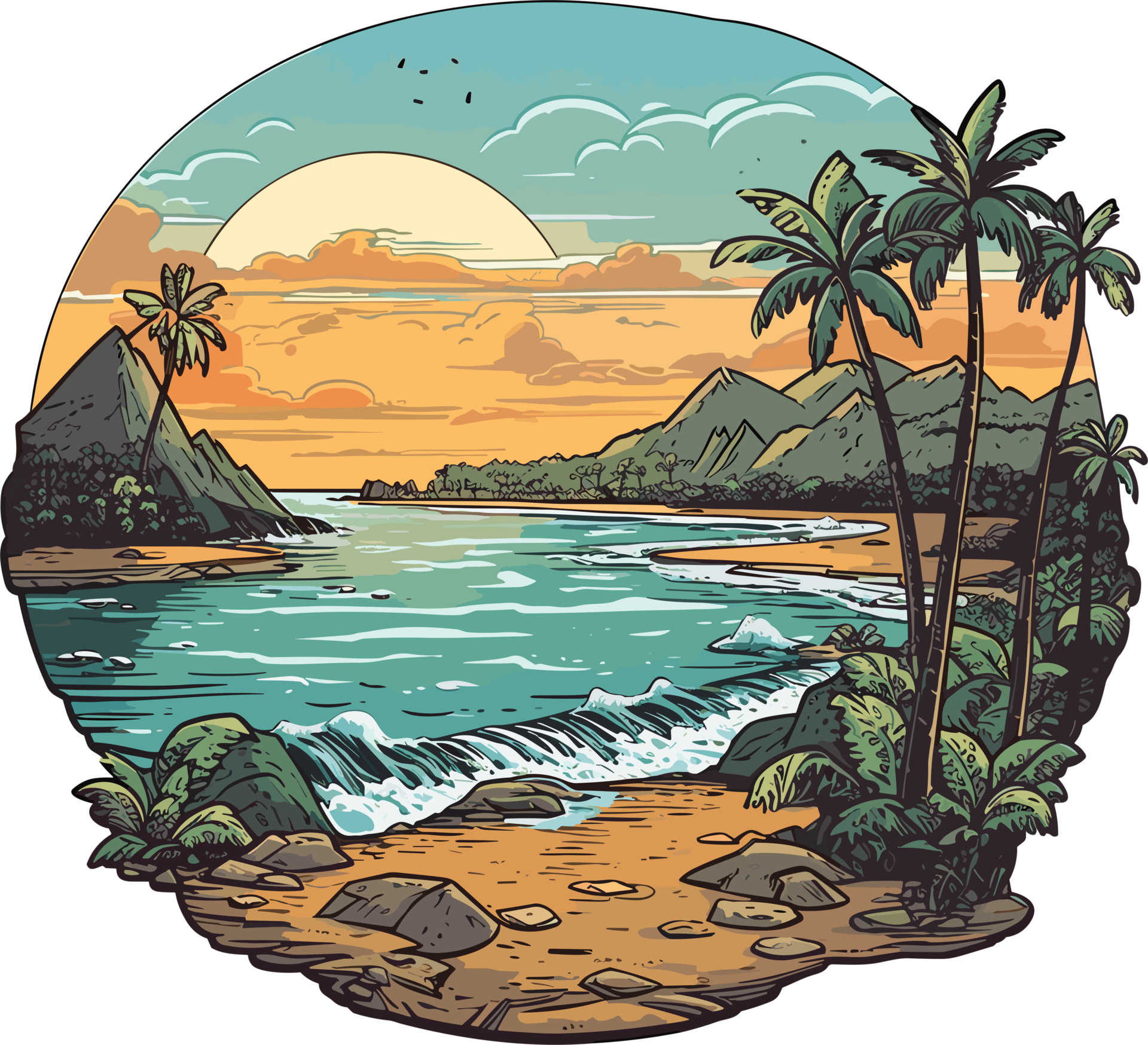 Enjoy The Summer T Shirt Retro Summer T Shirt Designs Ai Generative