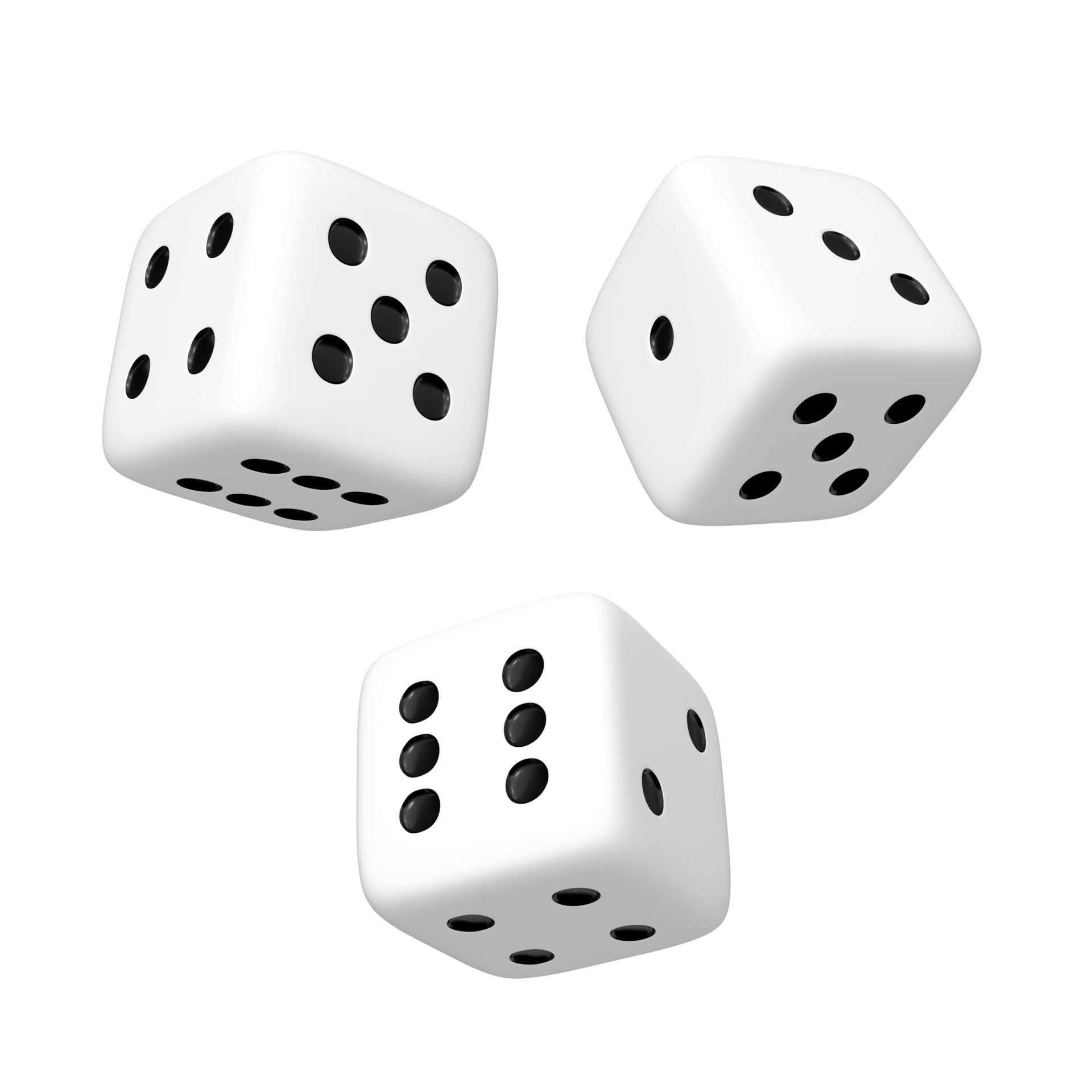 3D Rendering Three White Dices 27226154 PNG 3D Rendering Three White Dices 27226154 PNG