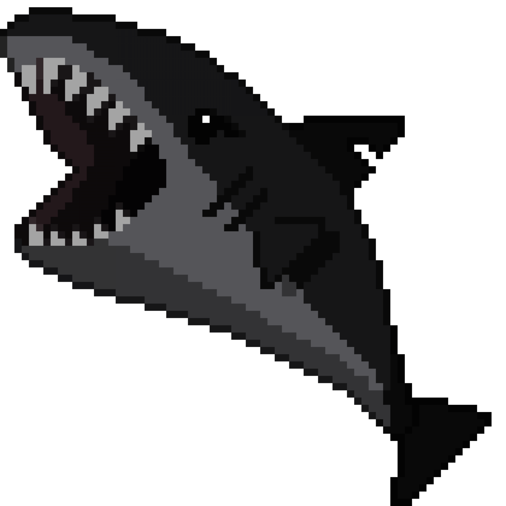 An 8-bit retro-styled pixel-art illustration of a black shark. 27226488 PNG
