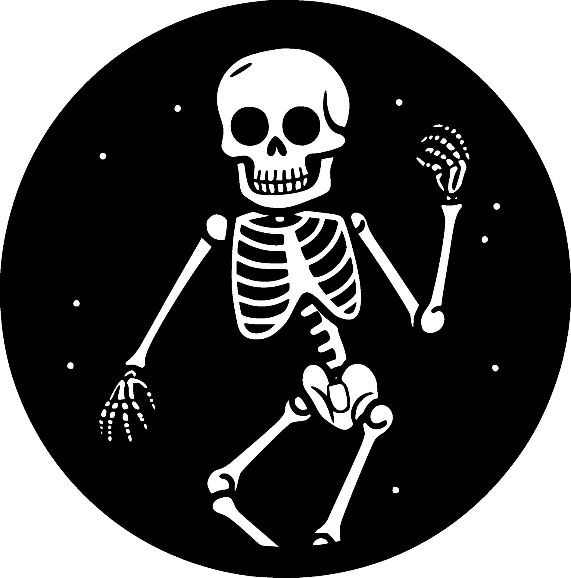 Skeleton, Minimalist and Simple Silhouette - Vector illustration ...