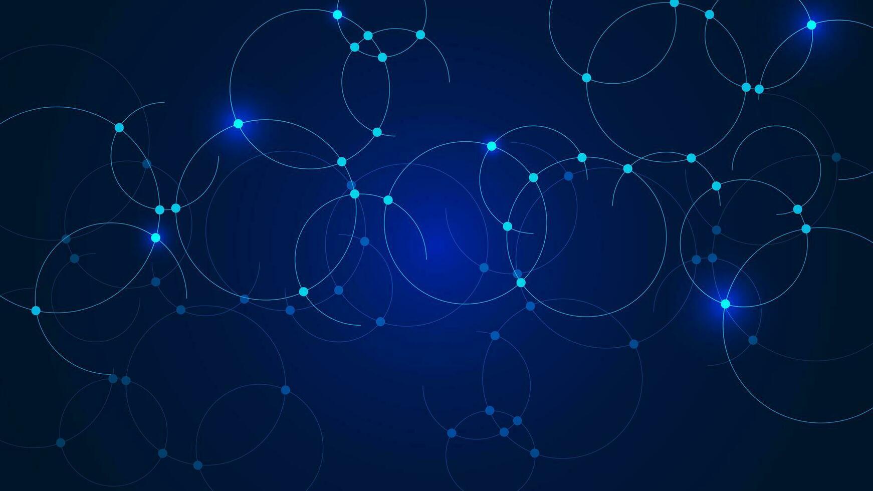 Abstract geometric plexus circle with glowing particle. Digital network connection and global ...