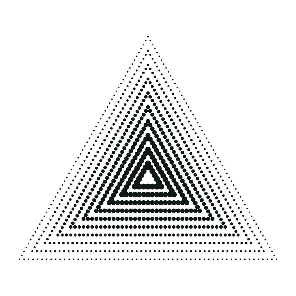 Halftone triangles, halftone dots pattern. Vector halftone geometric dots 27232584 Vector Art at ...