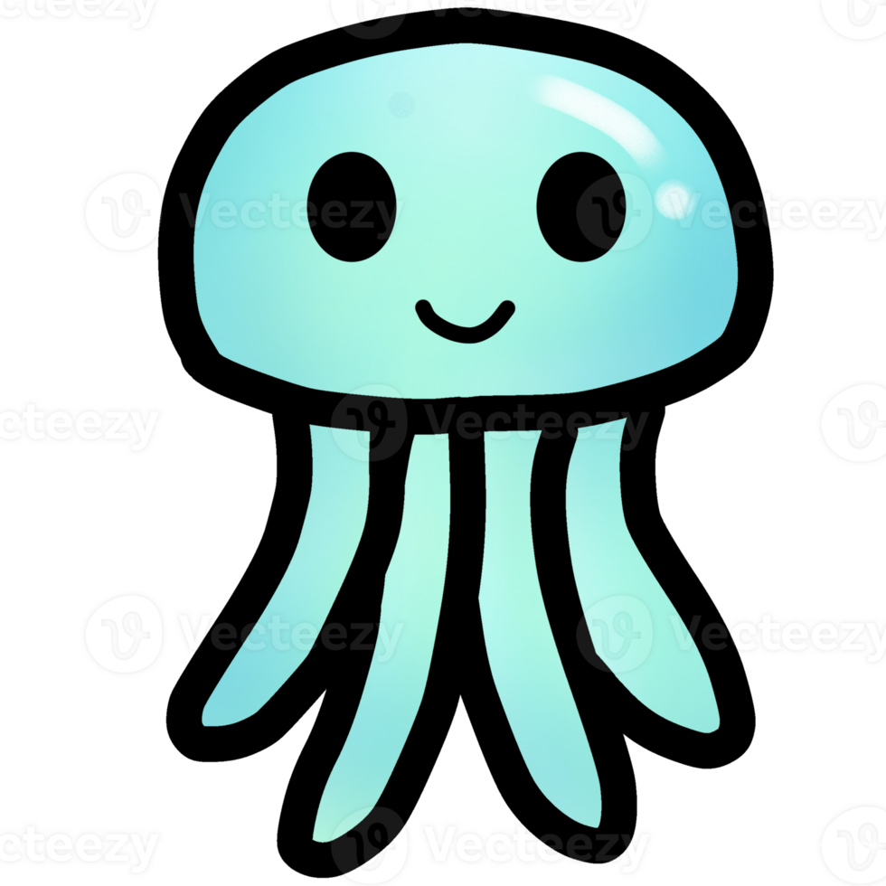 A Blue Jelly With A Black Outline 27232639 Png