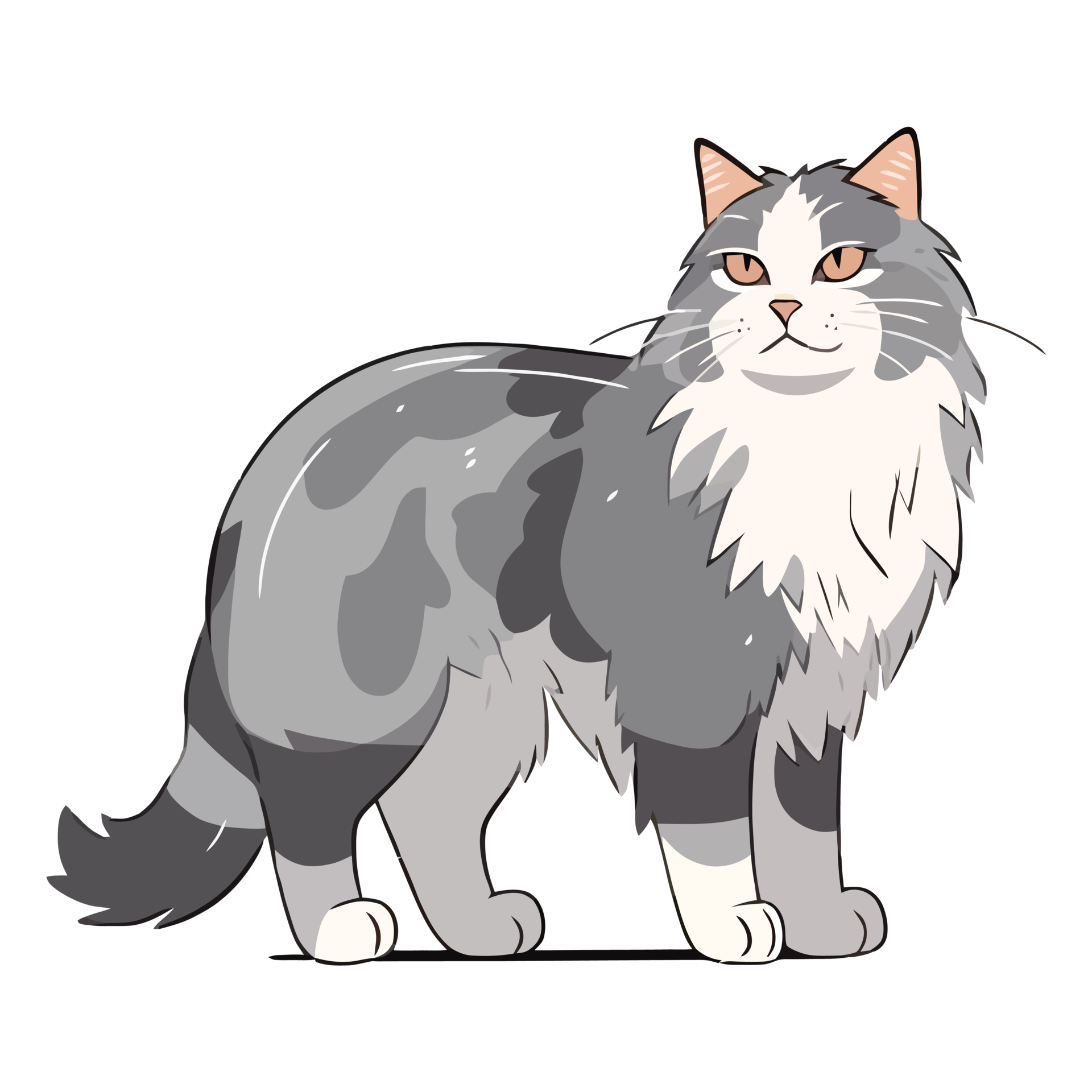 Proud American Bobtail Cat Ai Generative 27233031 Png