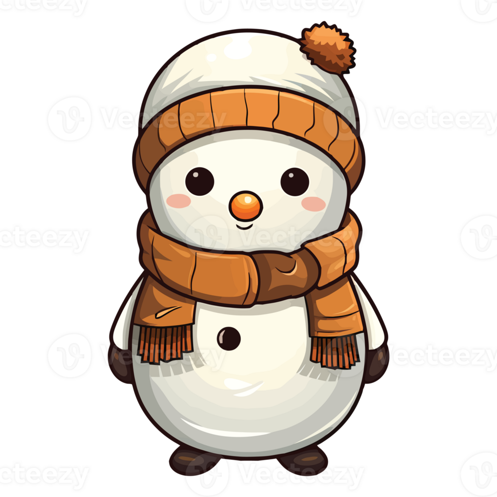 Cute Snowman Clipart 2d Illustration Ai Generative 27235102 Png