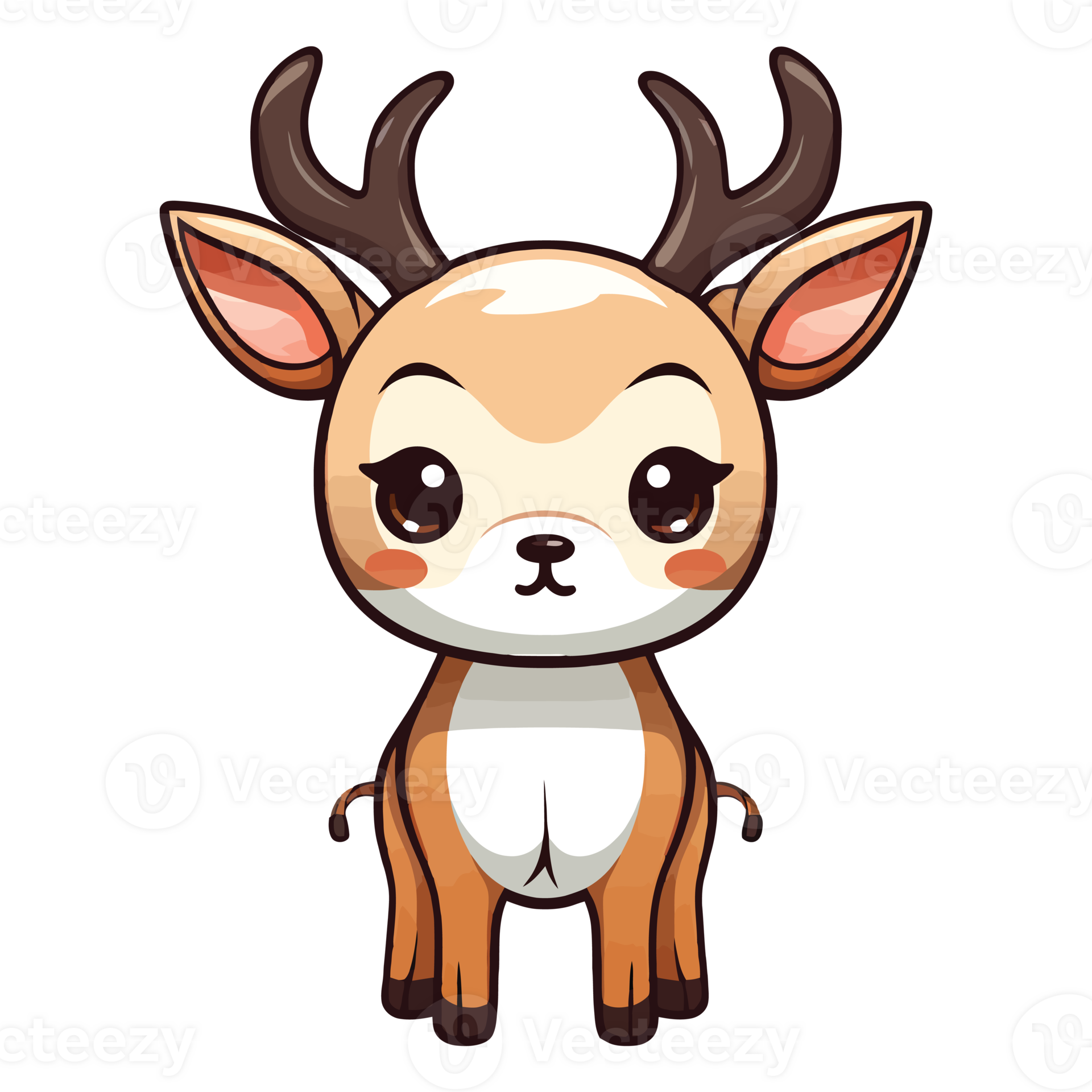 Cute Reindeer Clipart 2d Illustration Ai Generative 27235132 Png