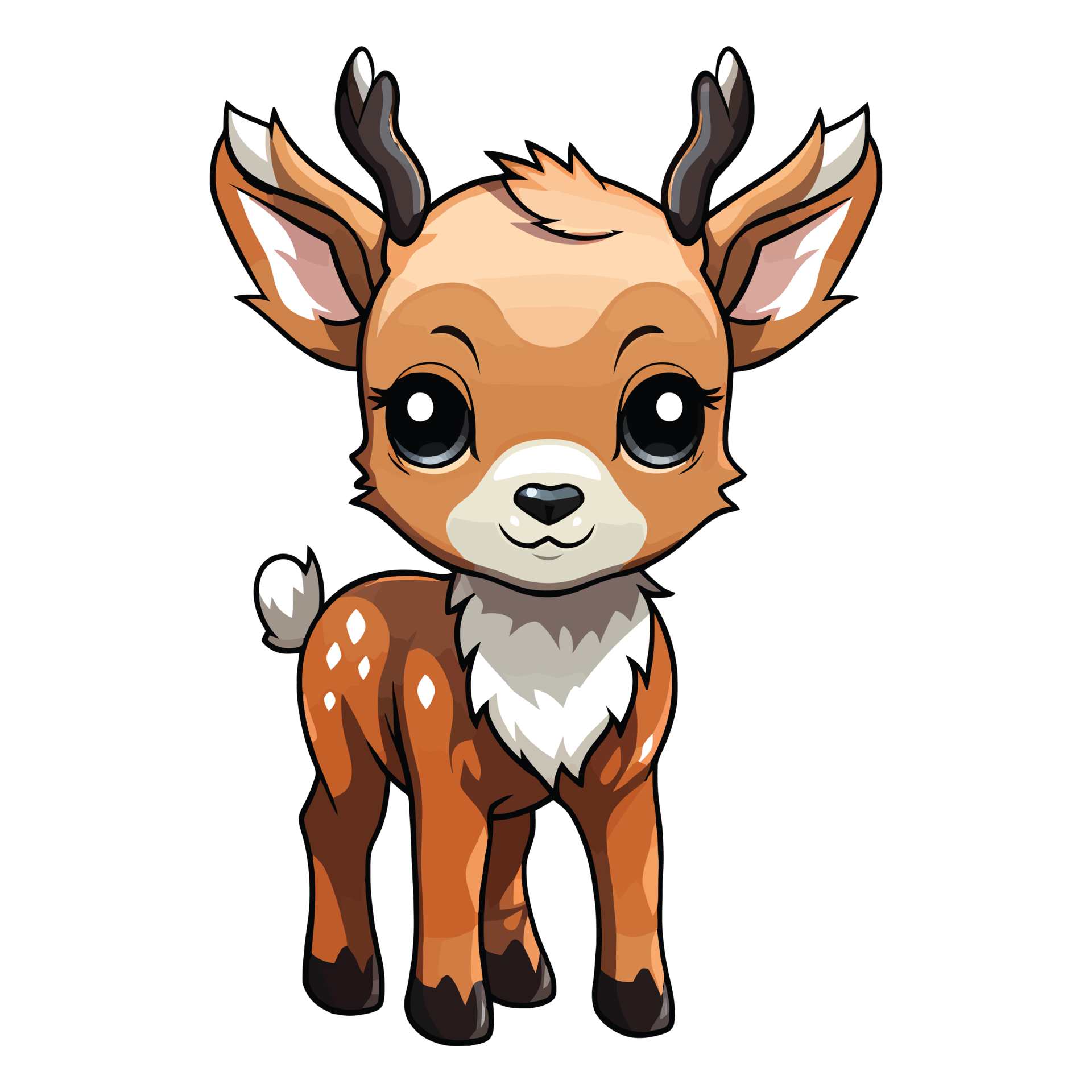 Cute Reindeer Clipart 2d Illustration Ai Generative 27235134 Png