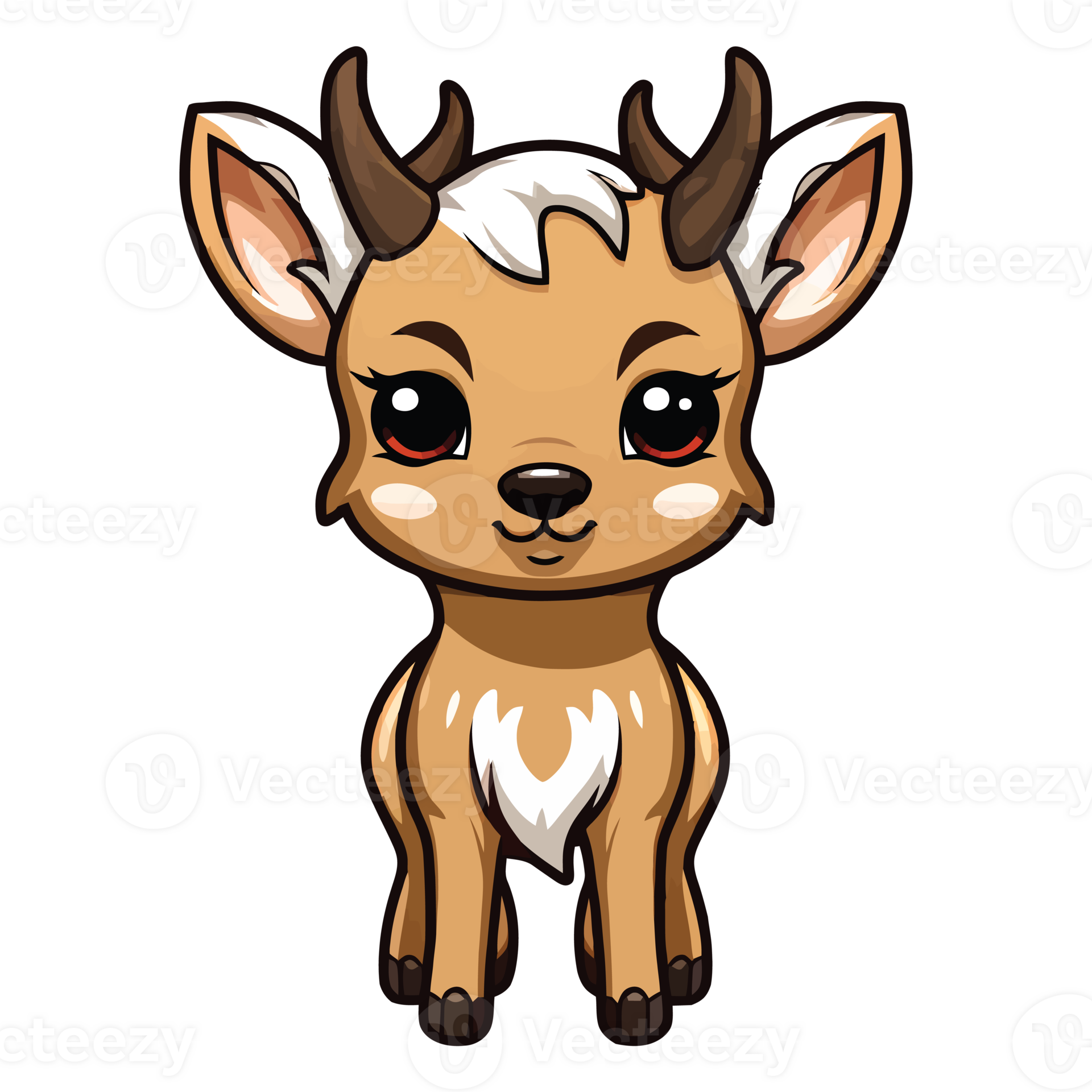 Cute Reindeer Clipart 2d Illustration Ai Generative 27235136 Png