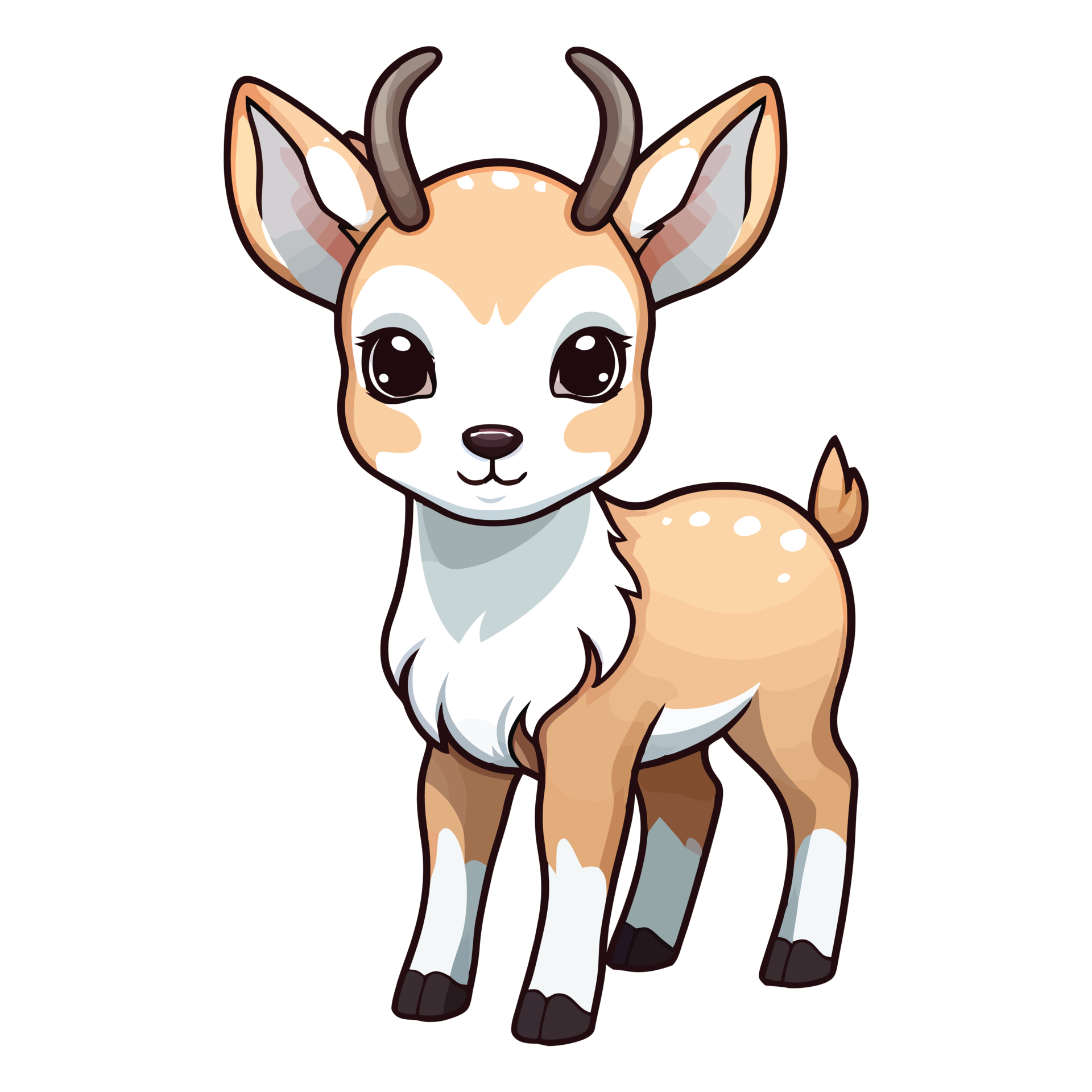 Cute Reindeer Clipart 2d Illustration Ai Generative 27235138 Png