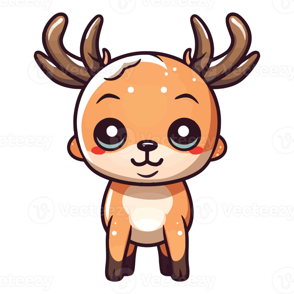 Cute Reindeer Clipart 2d Illustration Ai Generative 27235140 Png