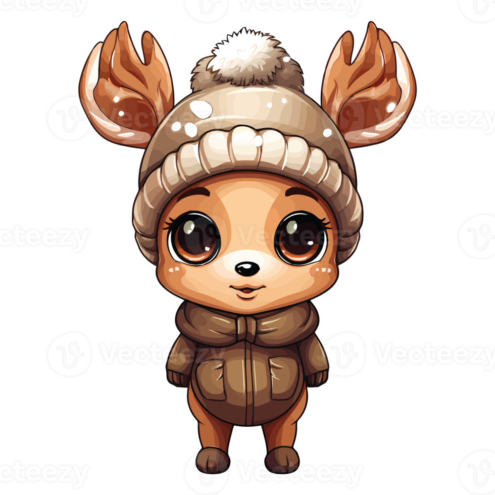 Cute Reindeer Clipart 2d Illustration Ai Generative 27235145 Png
