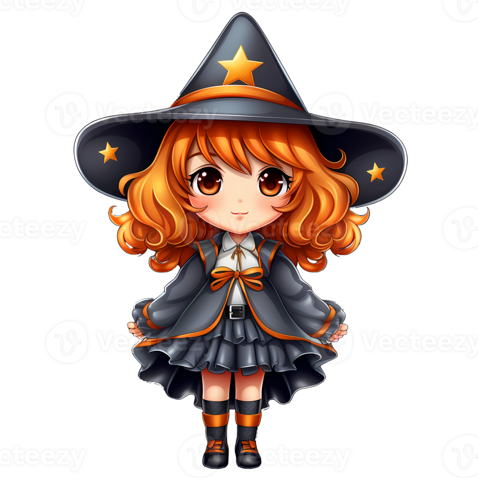 mignonne Halloween sorcière 2d illustration ai génératif 27235315 PNG mignonne Halloween sorcière 2d illustration ai génératif 27235315 PNG