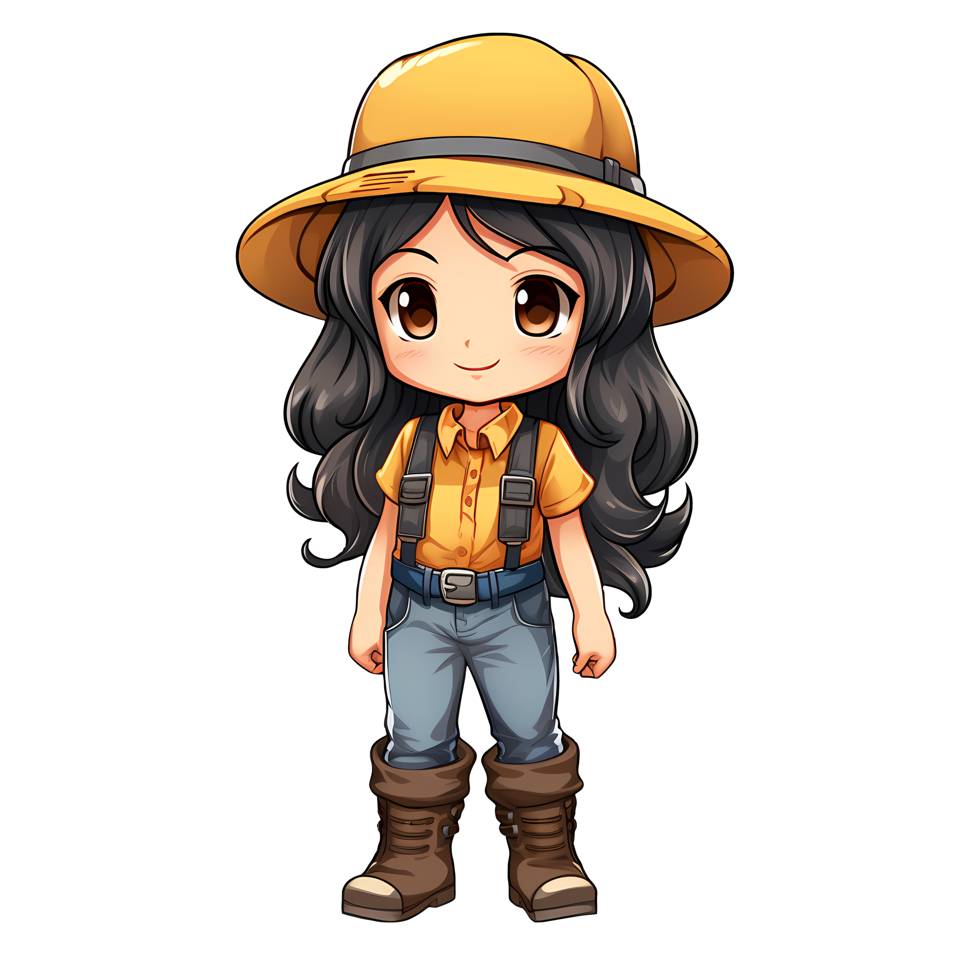 Cute Country Girl Clipart Illustration Ai Generative 27235497 Png