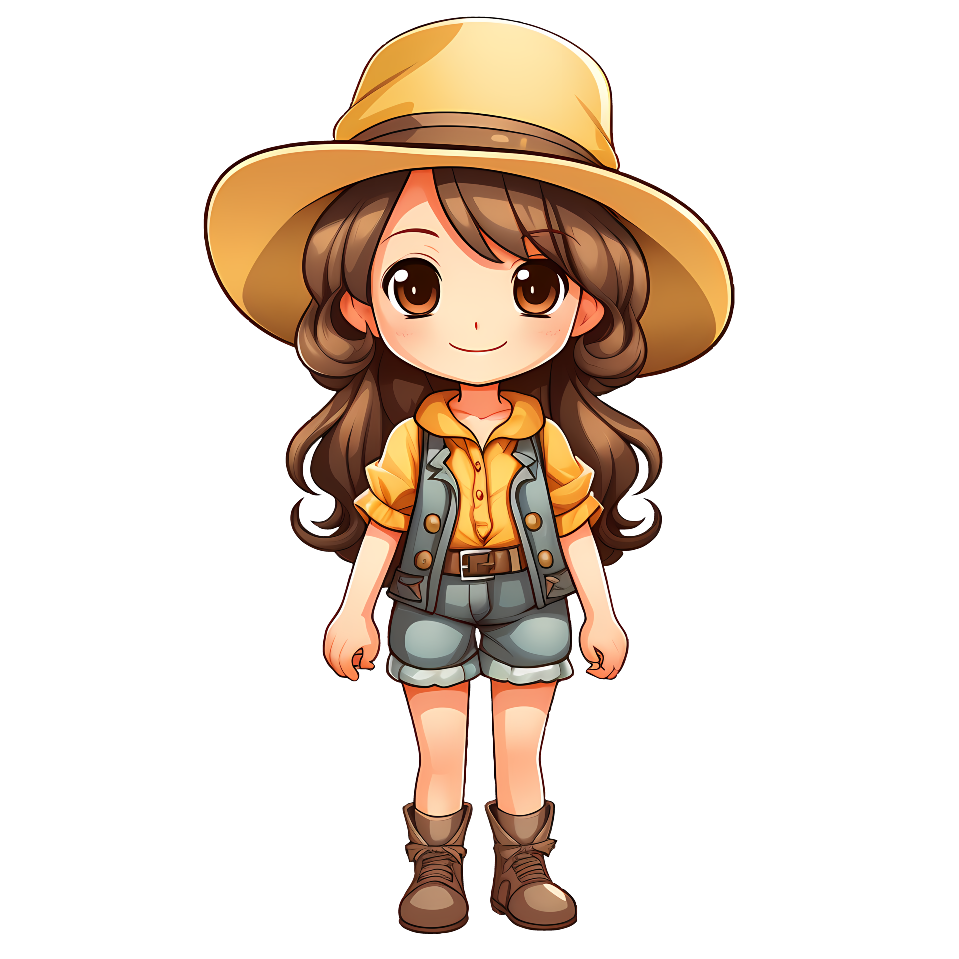 Cute Country Girl Clipart Illustration Ai Generative 27235507 Png