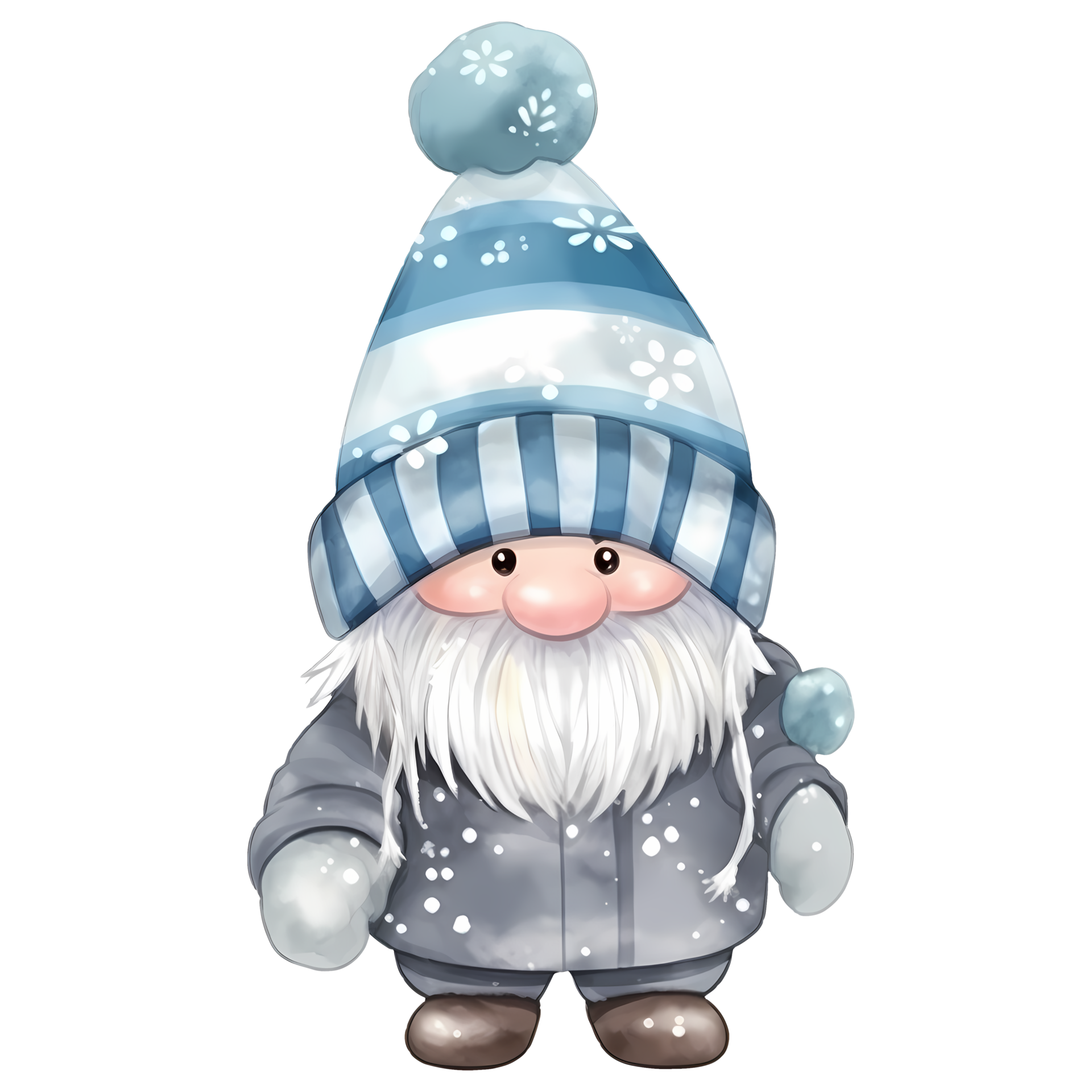 Winter Gnome Watercolor Clipart AI Generative 27237346 PNG