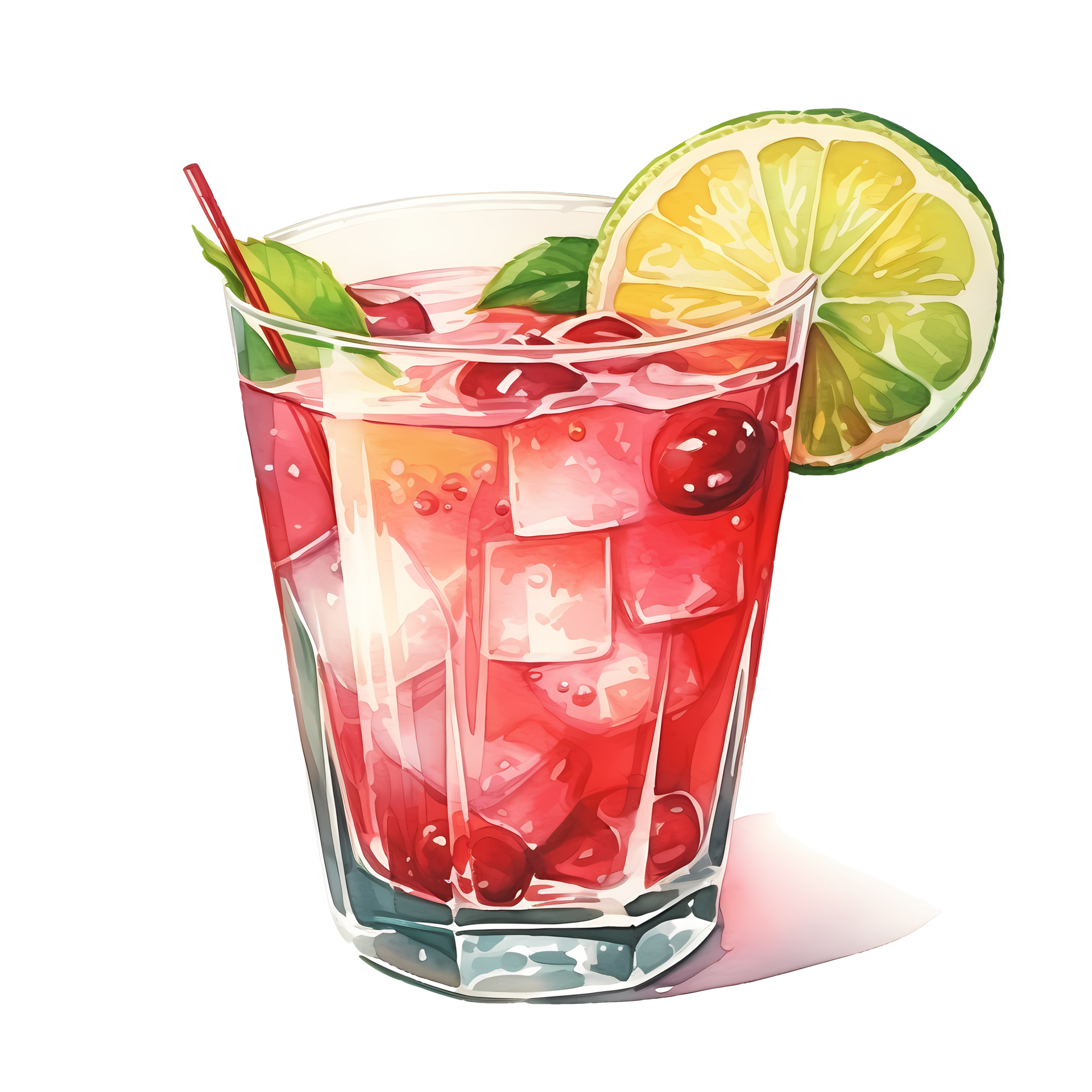 Cocktail Watercolor Clipart Illustration AI Generative 27237454 PNG