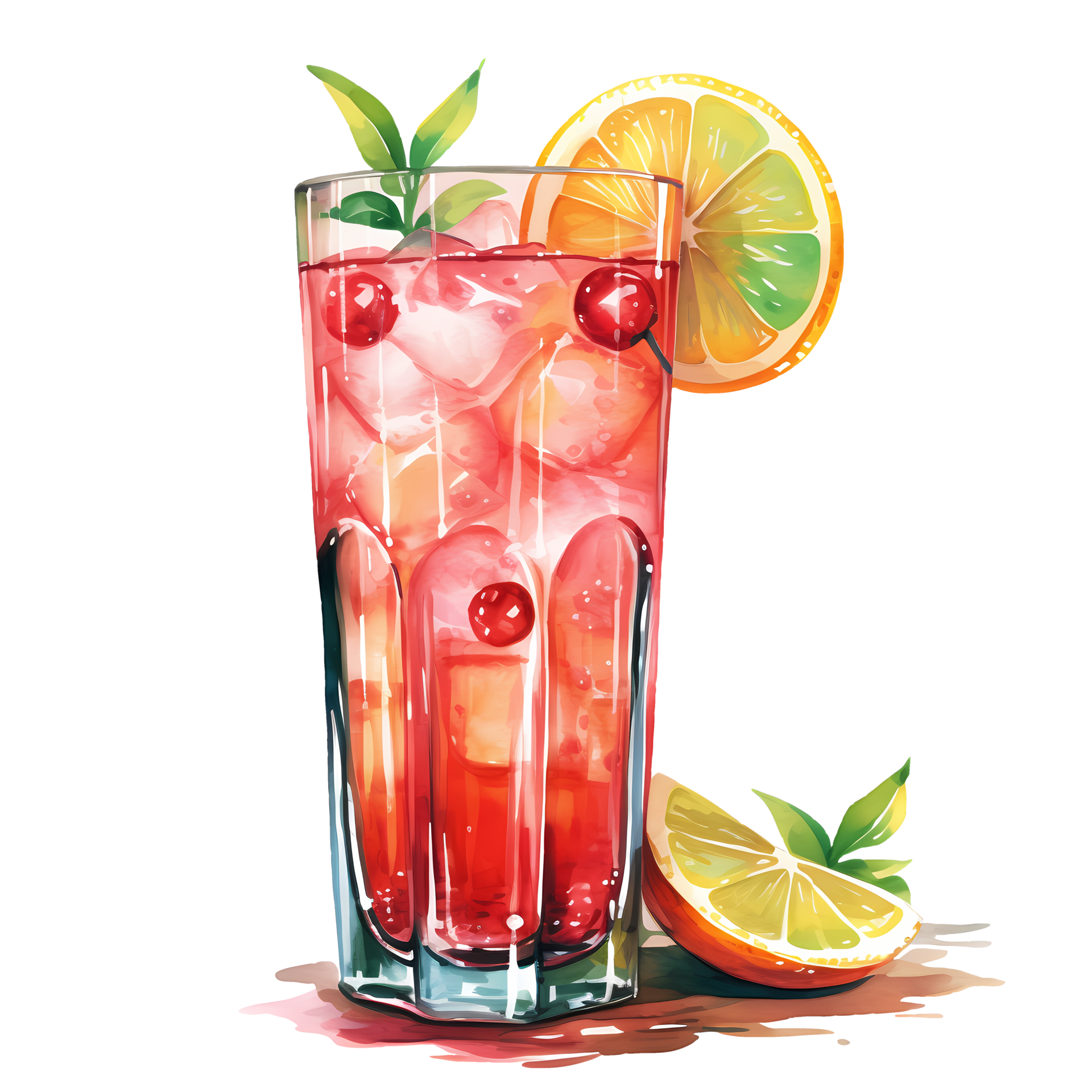Cocktail Aquarell Clip Art Illustration Ai Generativ 27237458 Png