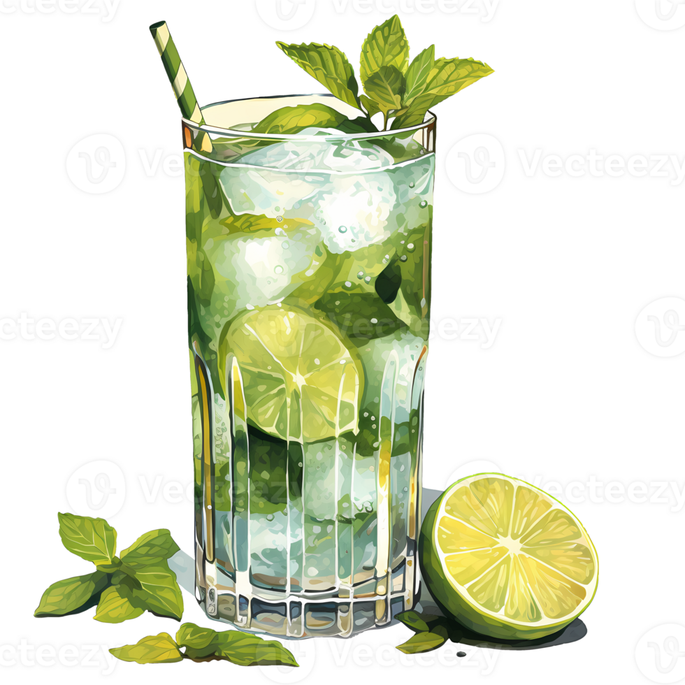 Mojito Cocktail Watercolor Clipart AI Generative 27237478 PNG Mojito Cocktail Watercolor Clipart AI Generative 27237478 PNG