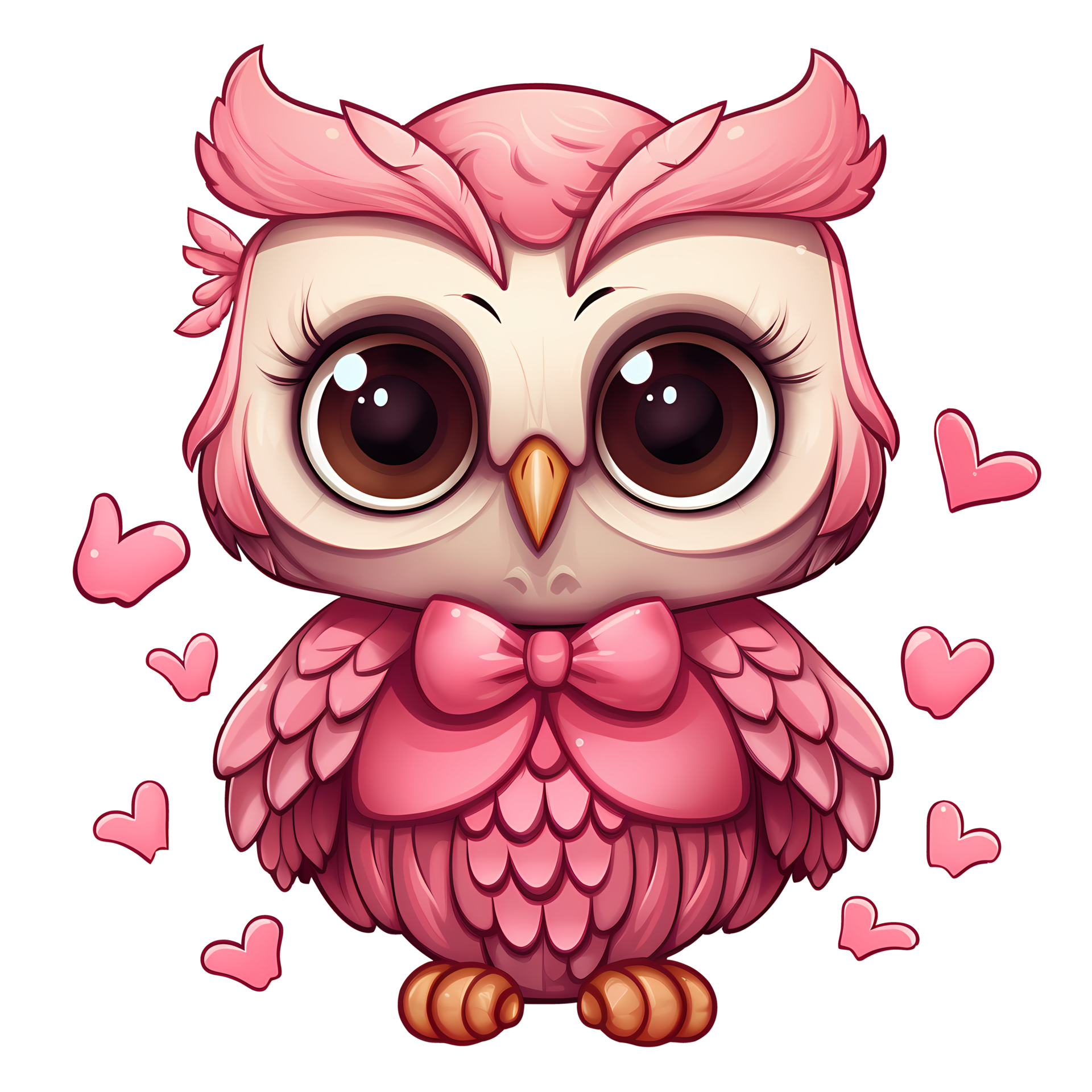 Pink Owl Png