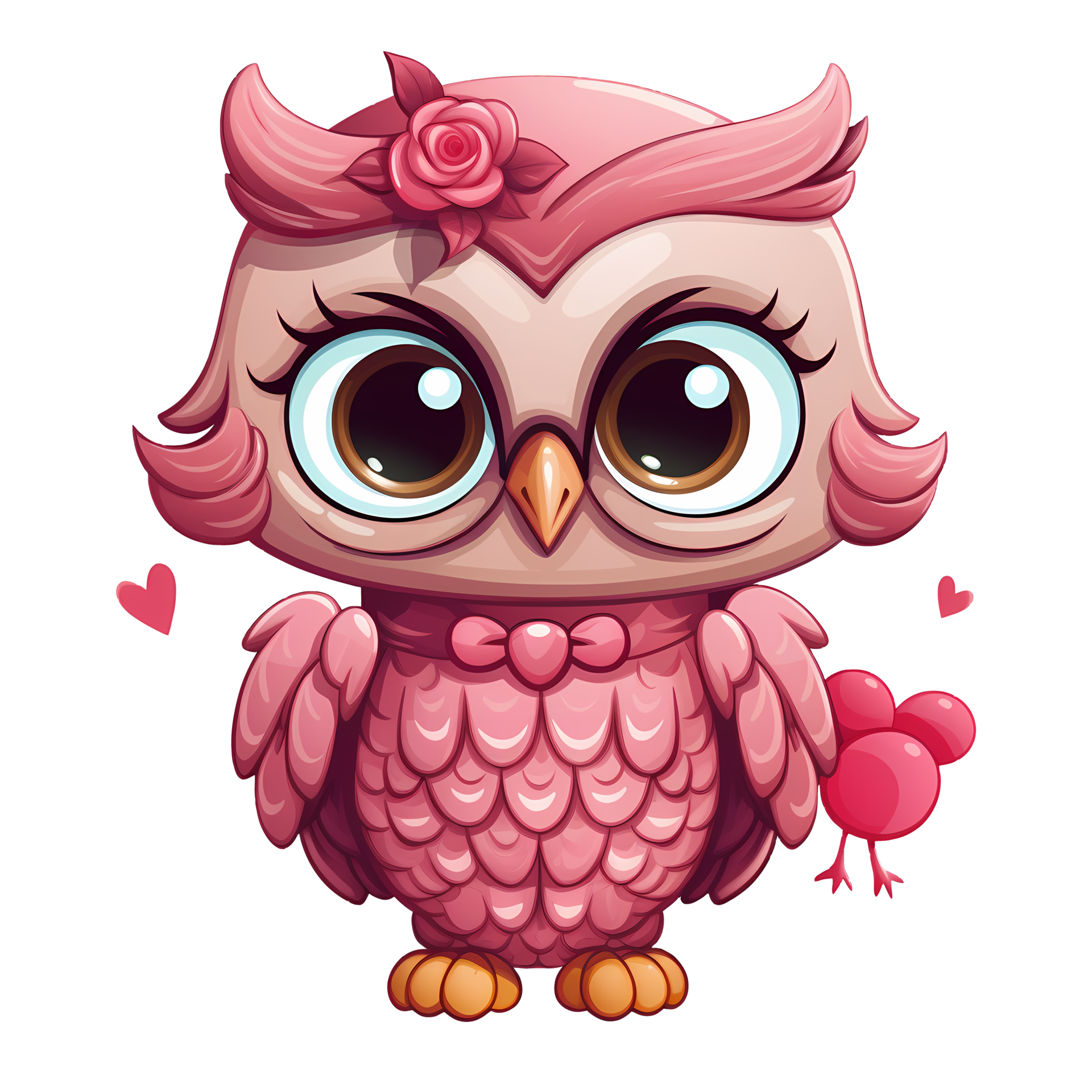 Baby Owl Clipart Pink