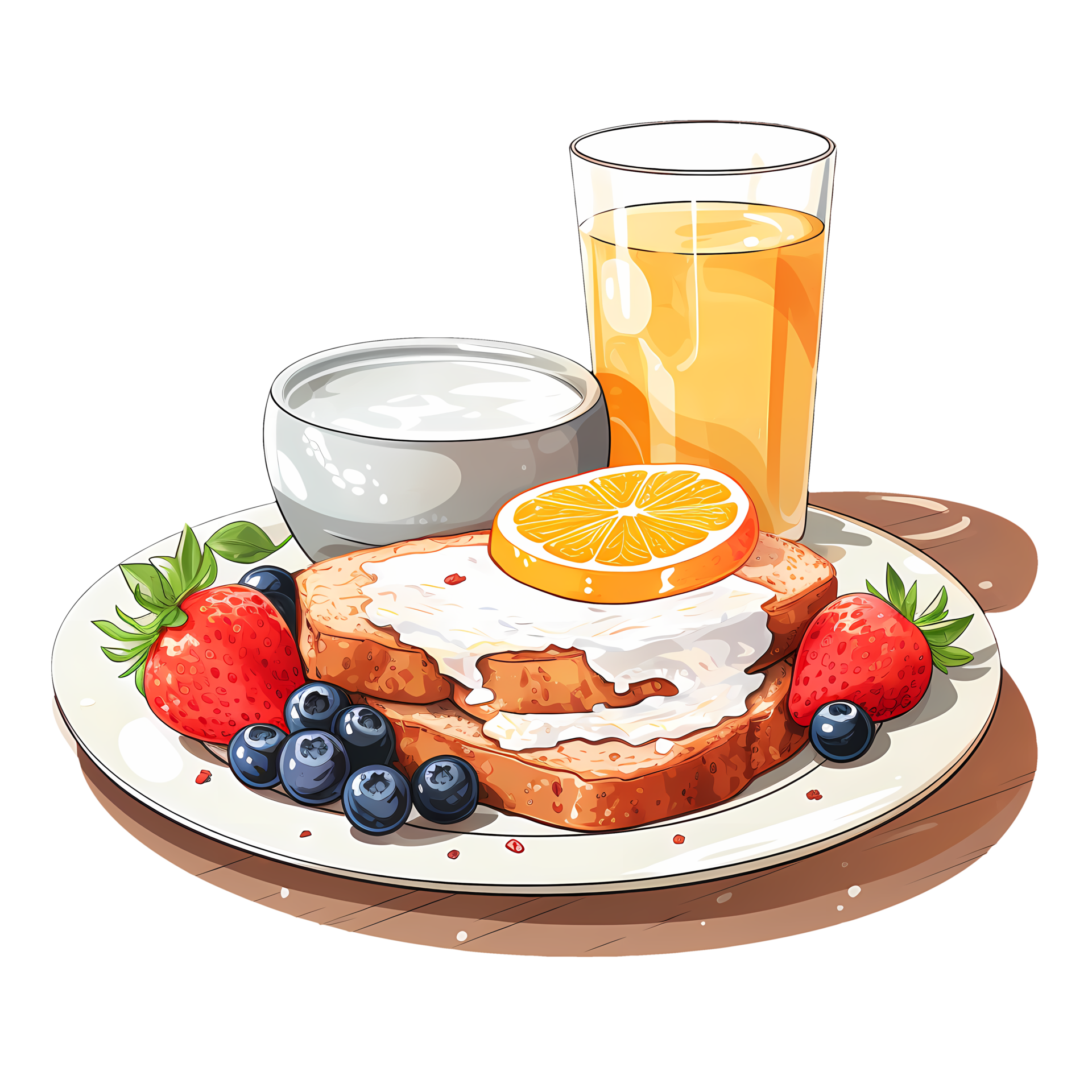 Breakfast Food Clipart Illustration Ai Generative 27238304 Png