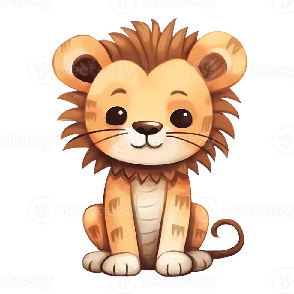 Baby Lion Animals Clipart