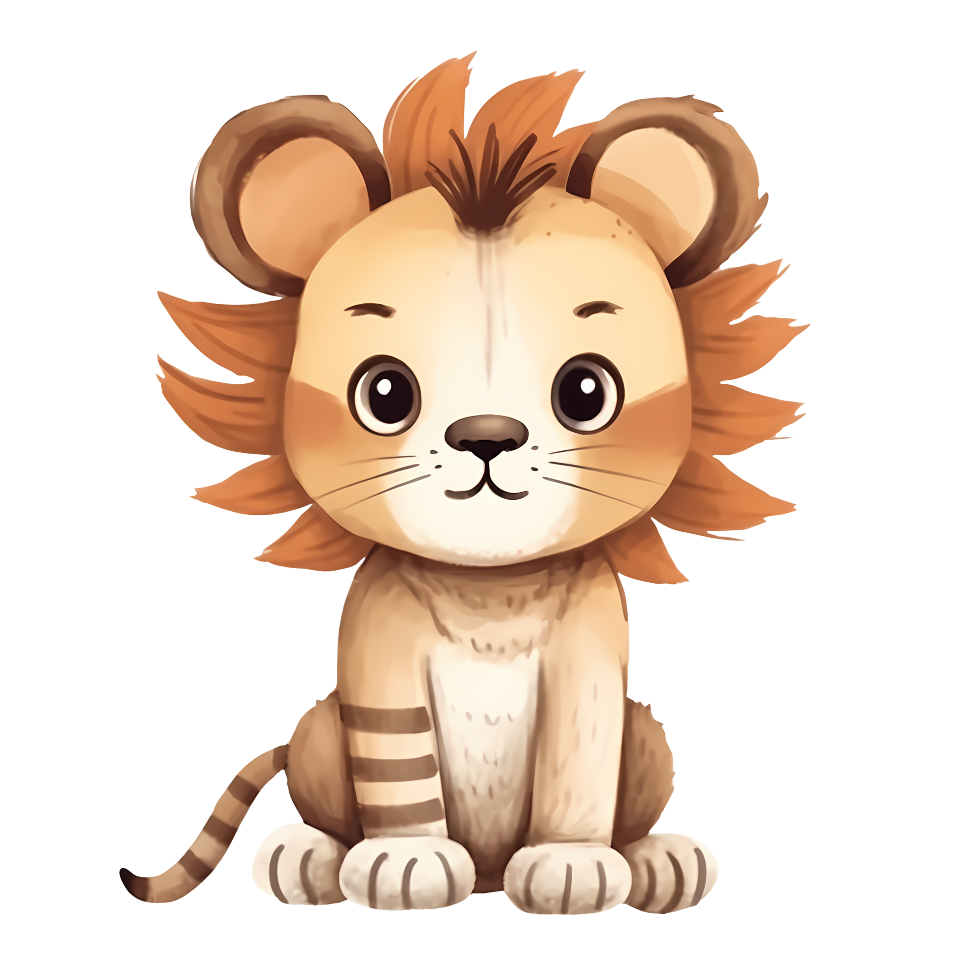 Cute Safari Baby Lion Clipart Illustration AI Generative 27238365 PNG