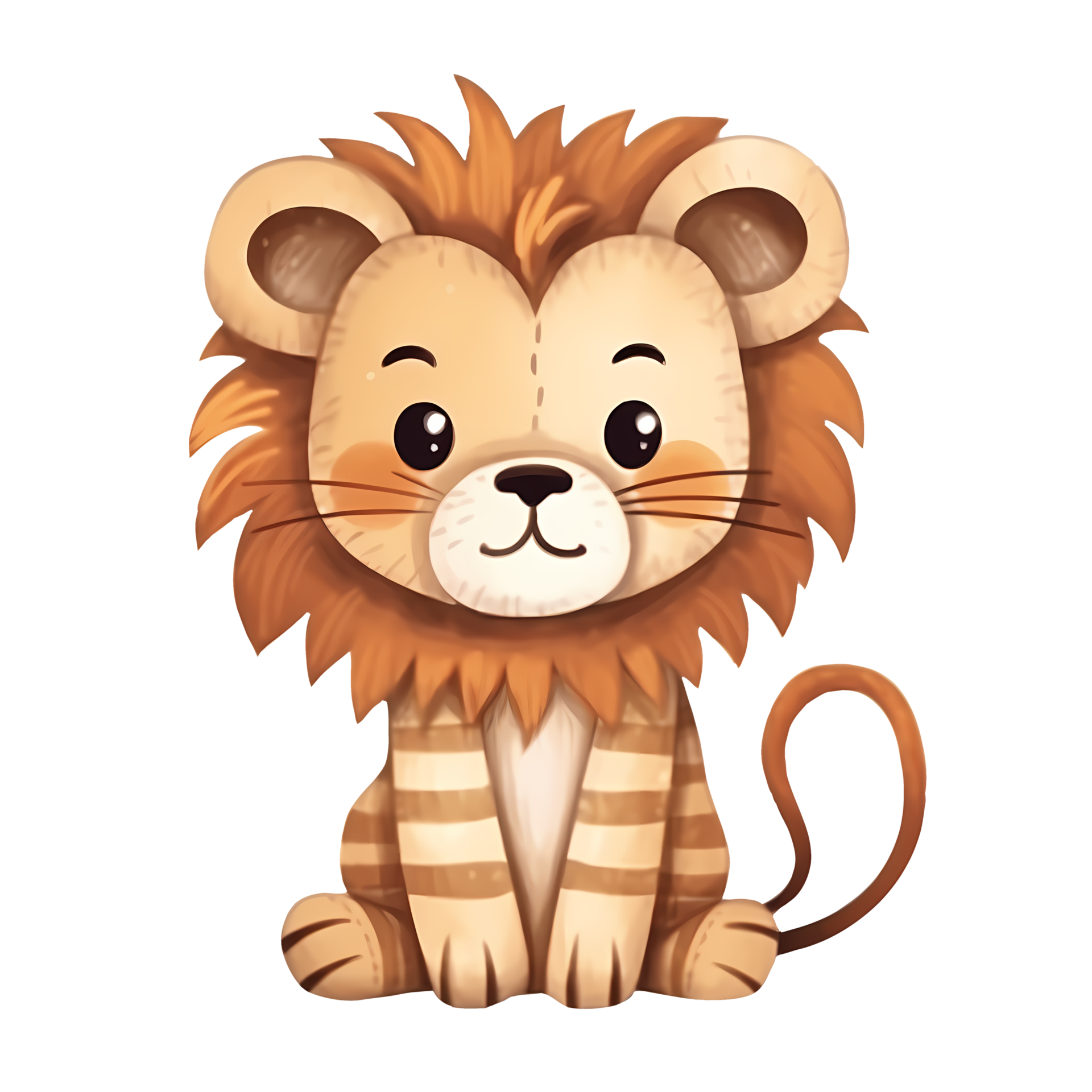 Cute Safari Baby Lion Clipart Illustration AI Generative 27238371 PNG