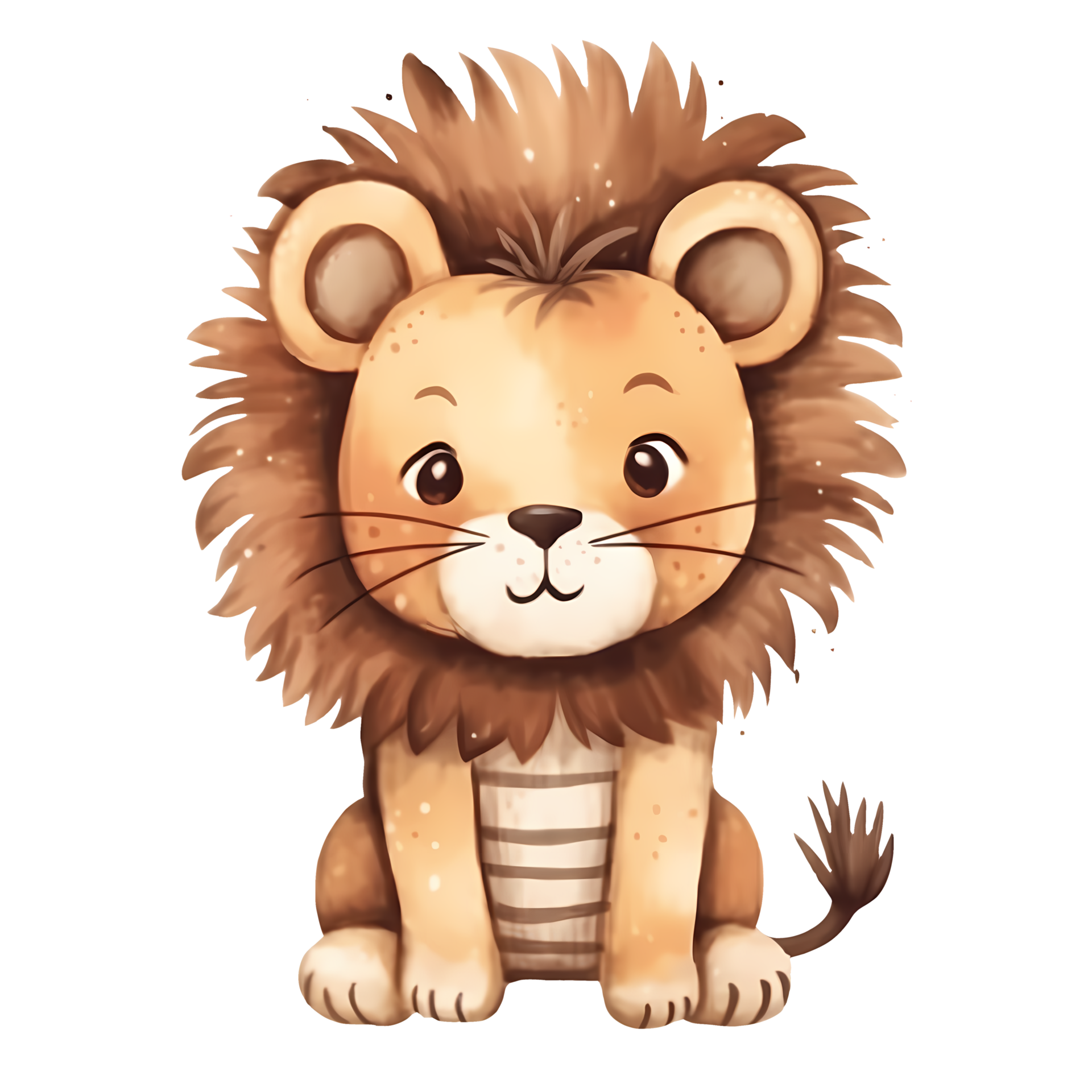 Cute Safari Baby Lion Clipart Illustration AI Generative 27238384 PNG