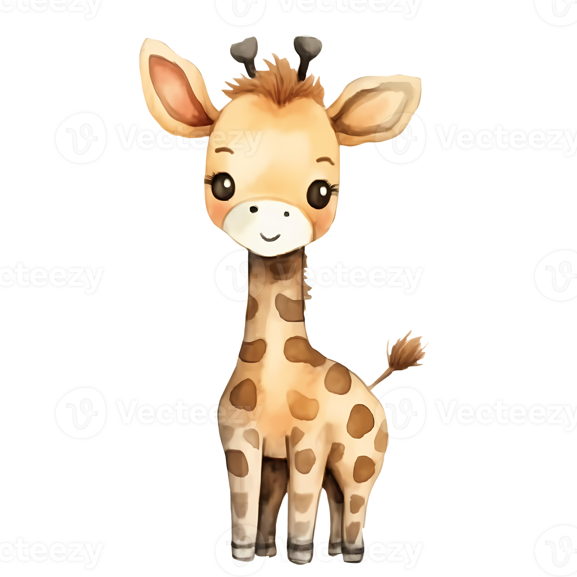 süß Safari Baby Giraffe Clip Art Illustration ai generativ 27238391 PNG