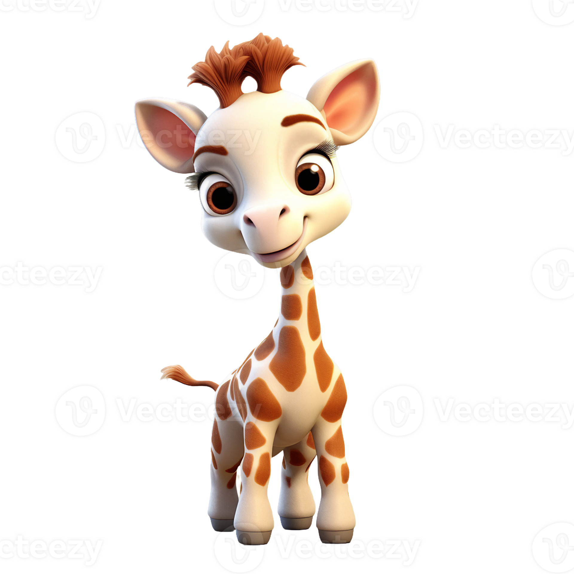 baby giraffe cartoon clipart AI Generated 27241794 PNG