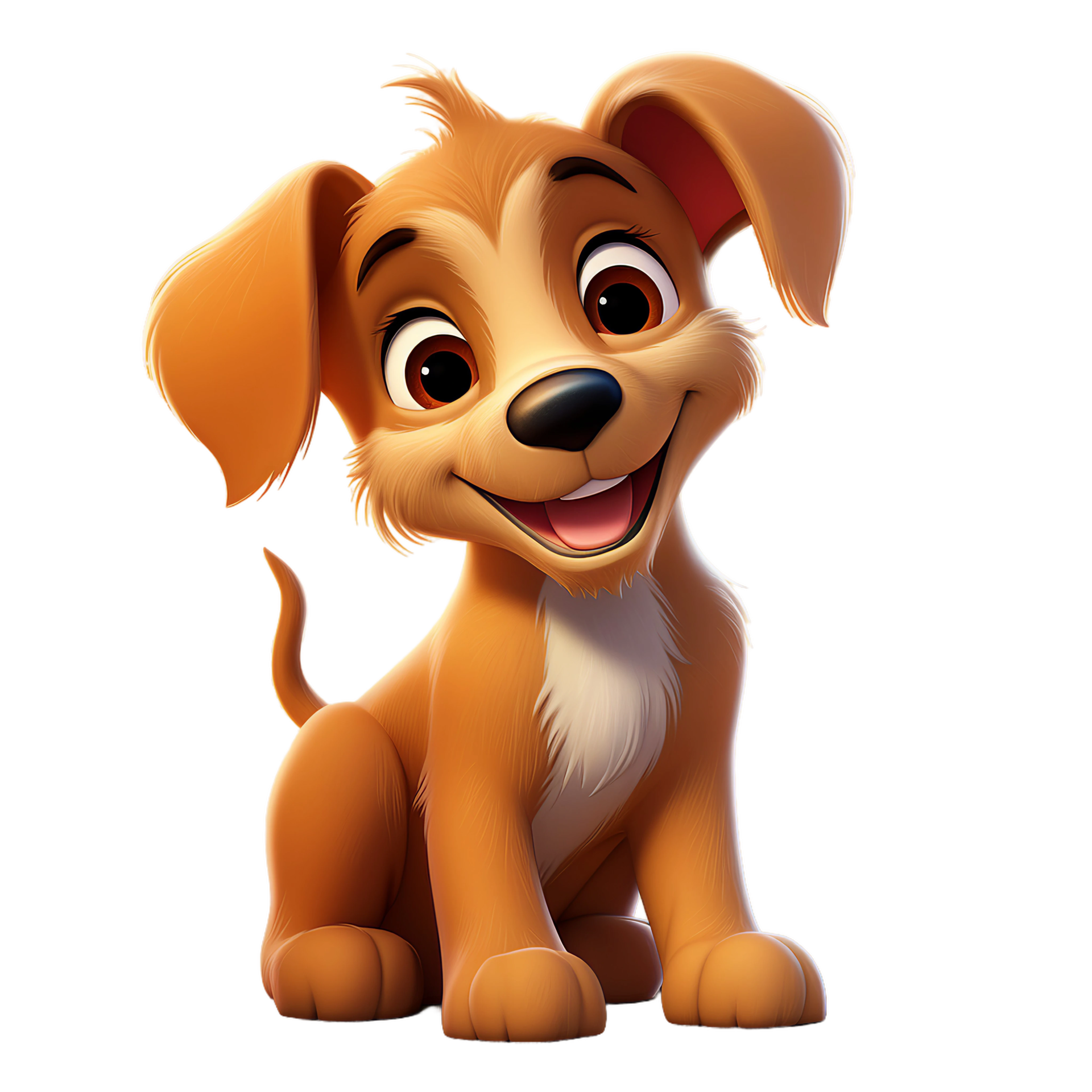 Cute puppy cartoon clipart AI Generated 27241796 PNG