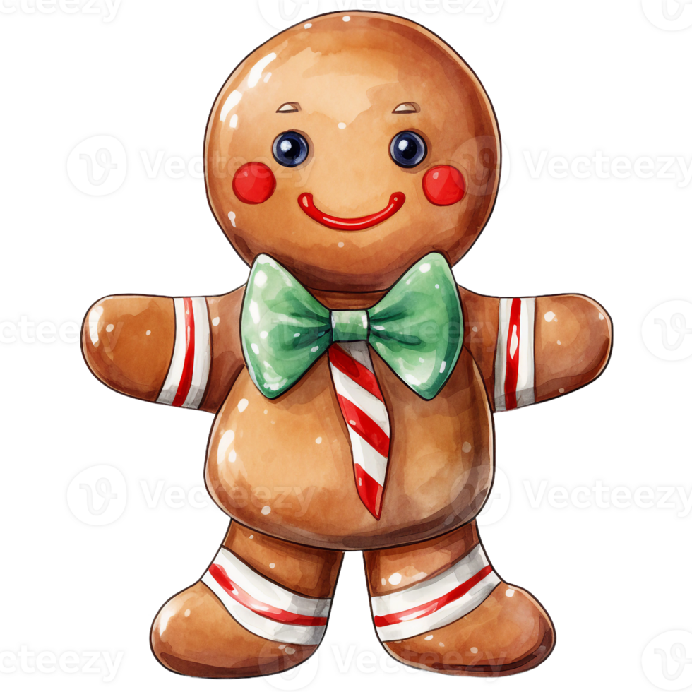 Christmas Gingerbread Man Watercolor Isolated Ai Generated 27242233 Png