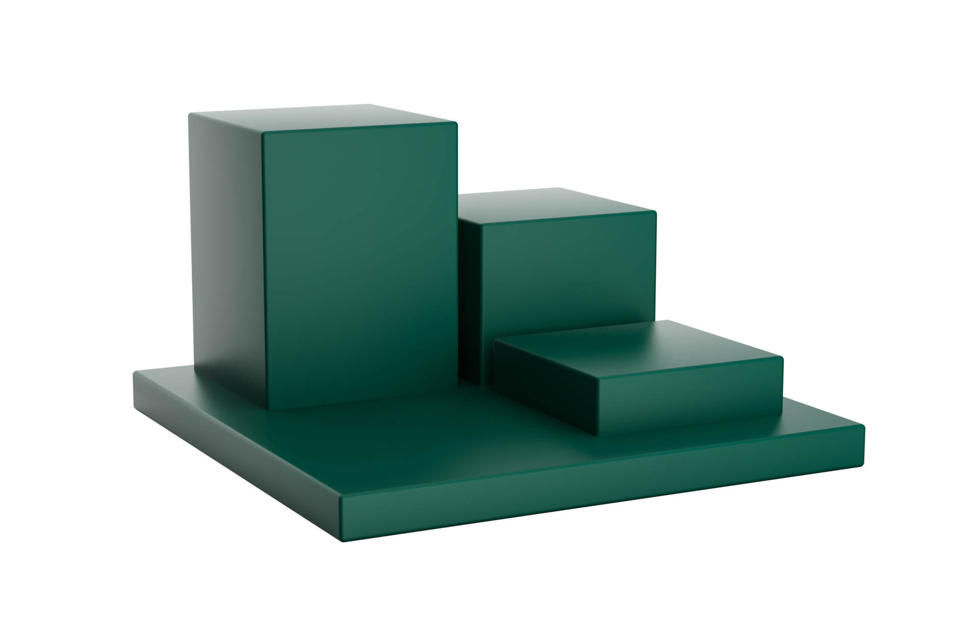 Three Steps Cube Podium. Green Platform Or Backdrop With Empty Space For Display. Web Pages ...