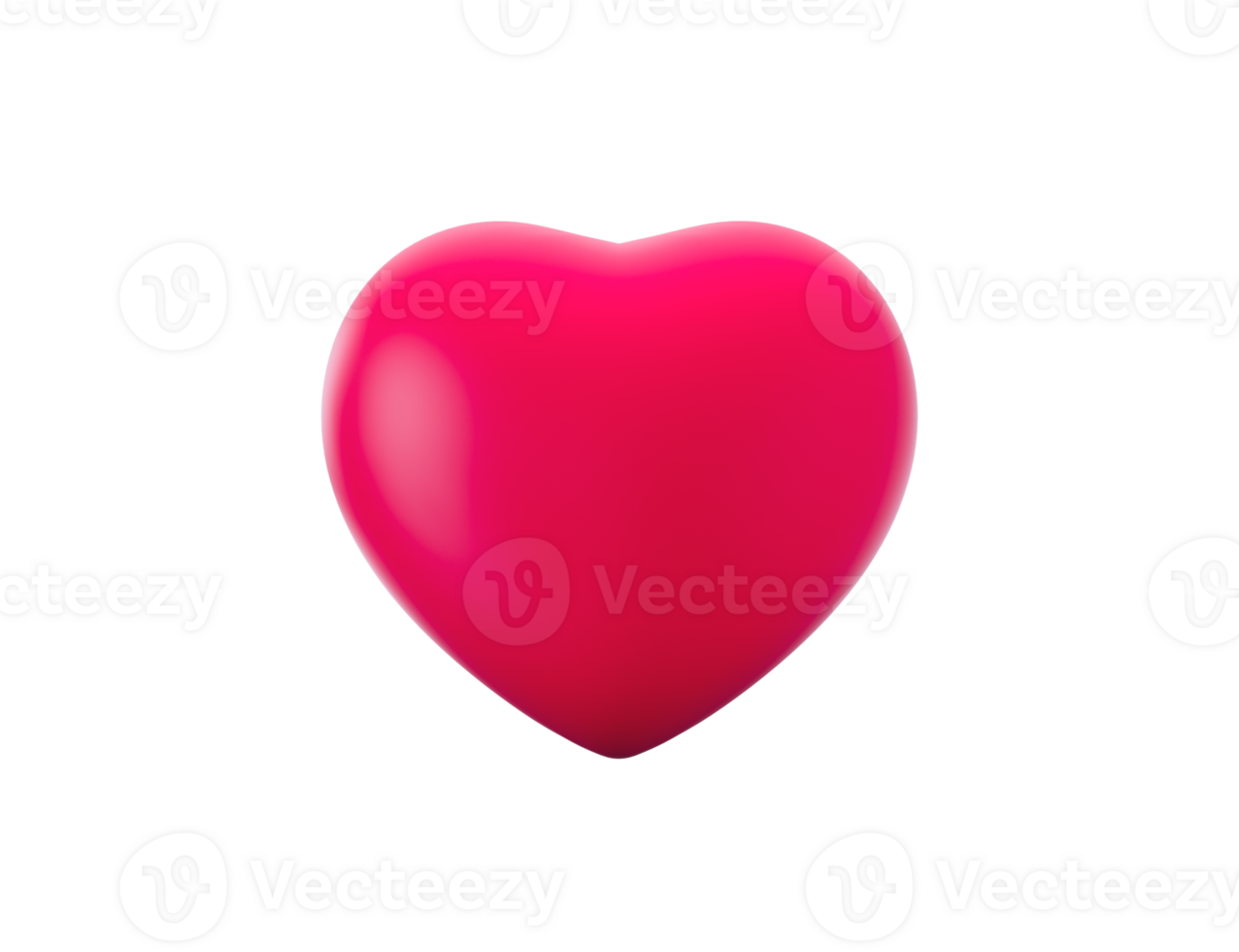 Red heart 3d icon 3d illustration 27243802 PNG