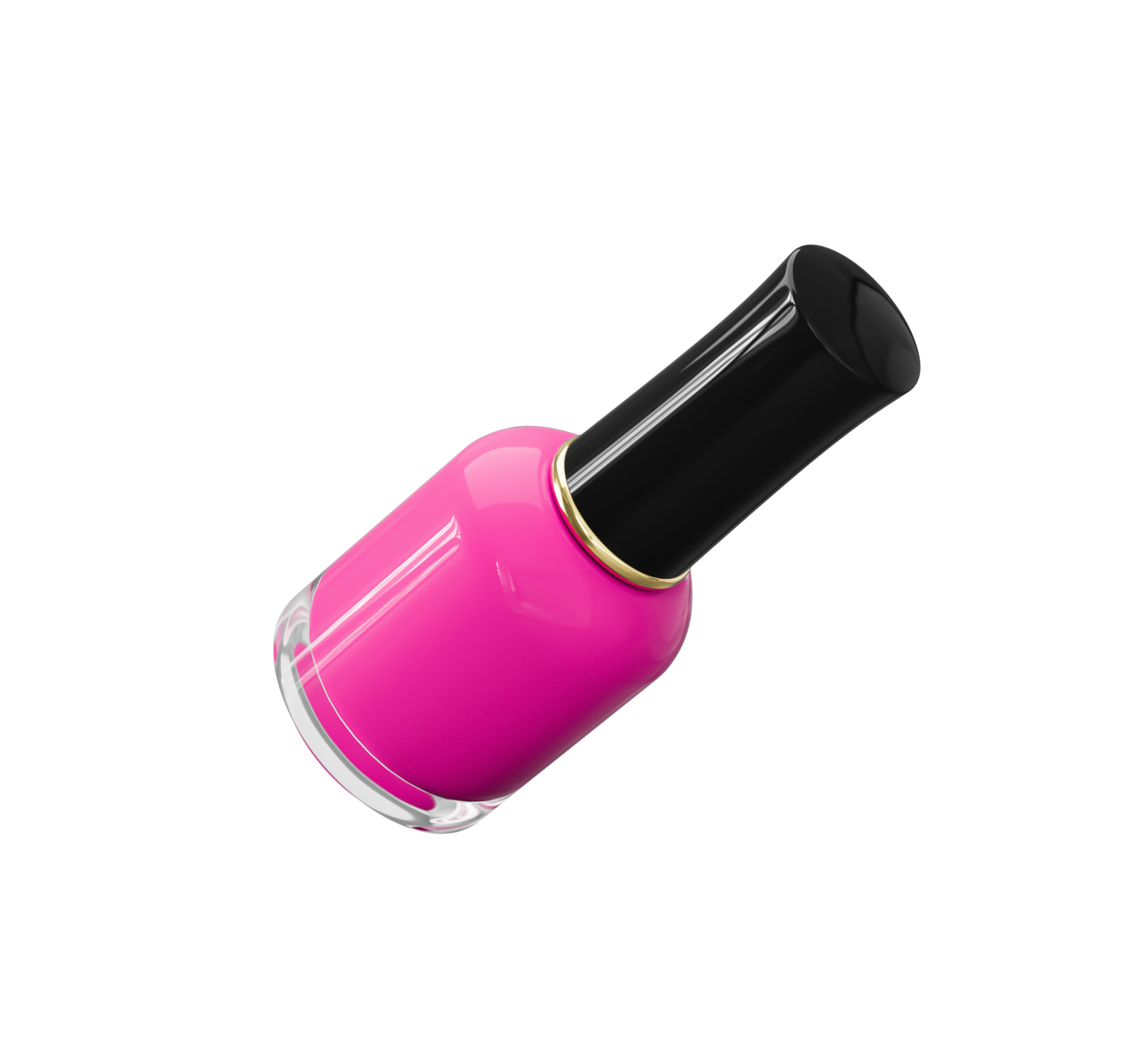 Pink Nail Polish Hot Pink Nail Polish Closed Bottle 3d Illustration 27243967 Png