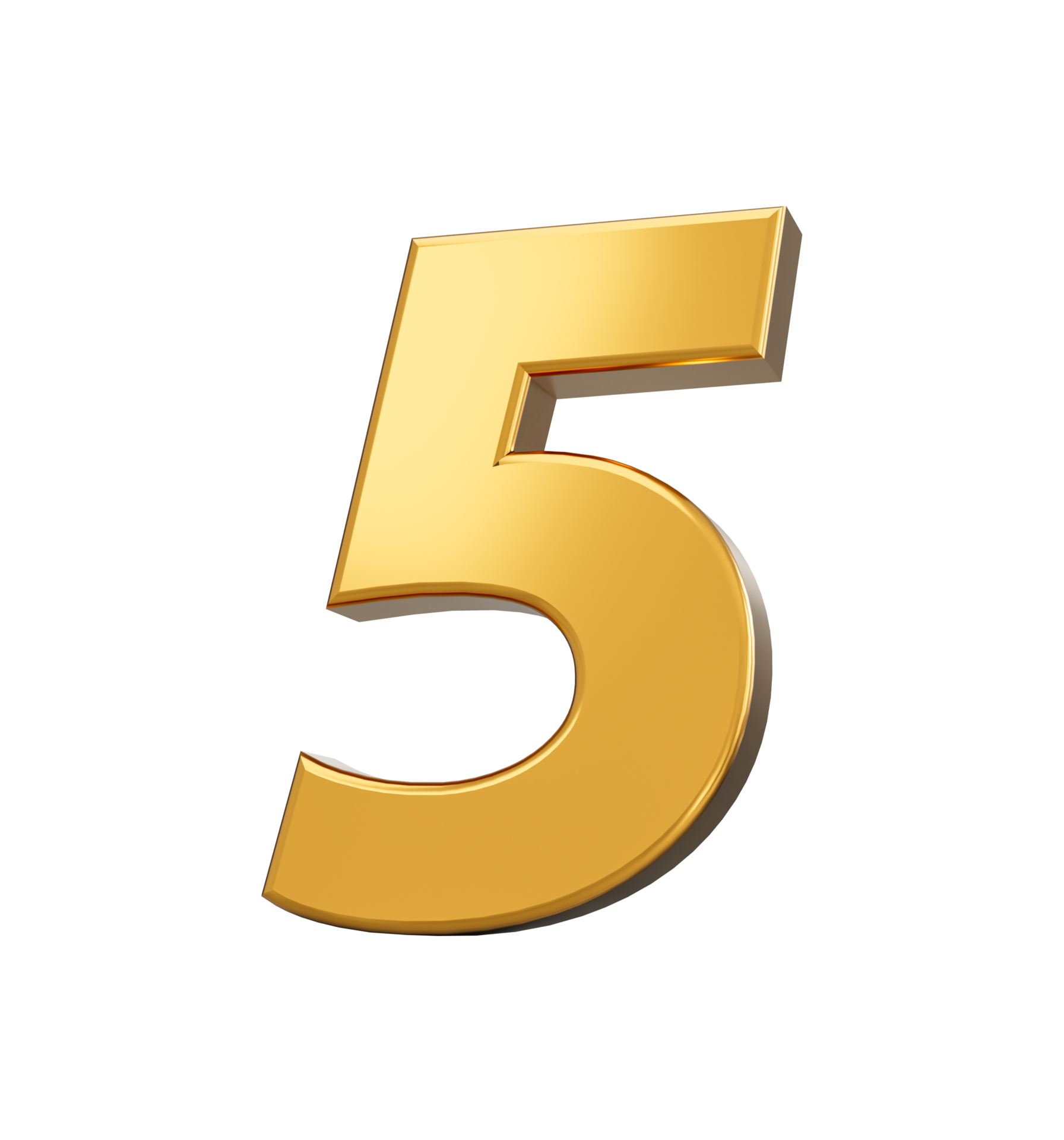 Guld Siffra 5 Fem Skinande 3d Siffra 5 Tillverkad Av Guld 3d Illustration 27244077 Png
