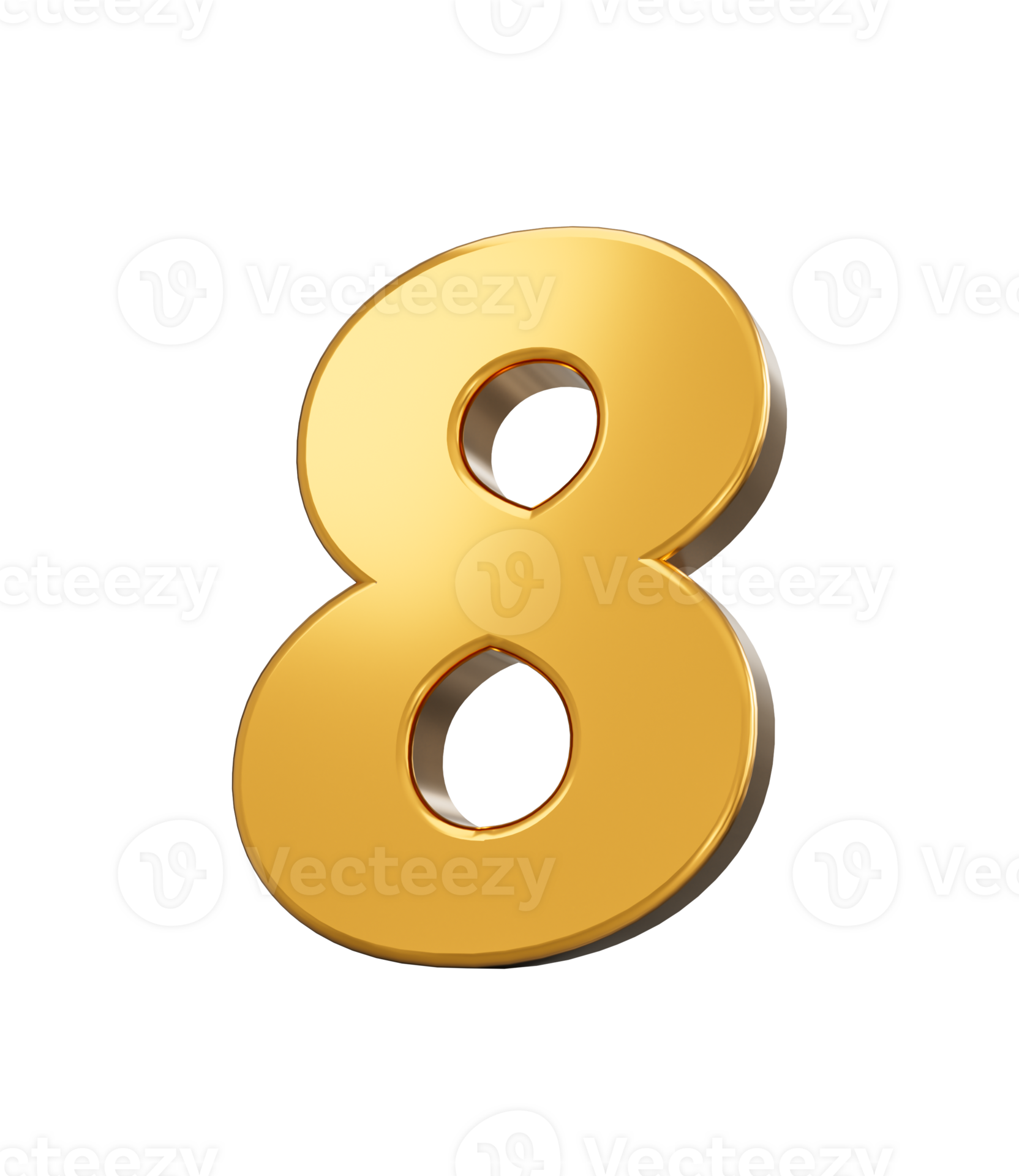 Gold number 8 Eight isolated . shiny 3d number 8 made of gold 3d illustration 27244091 PNG