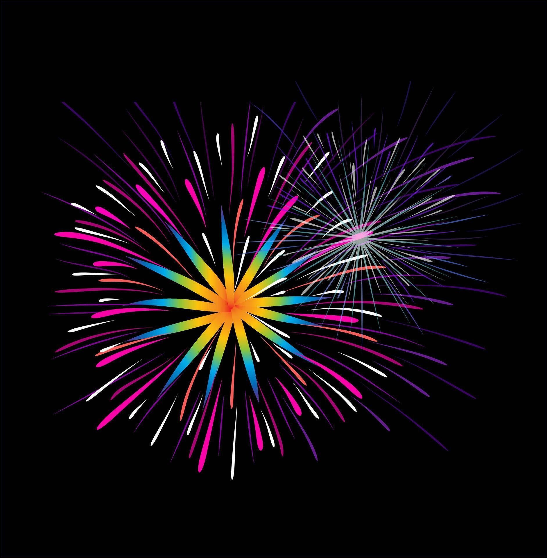 Happy New Year Fireworks vector illustration. Celebration background 27244654 Vector Art at Vecteezy